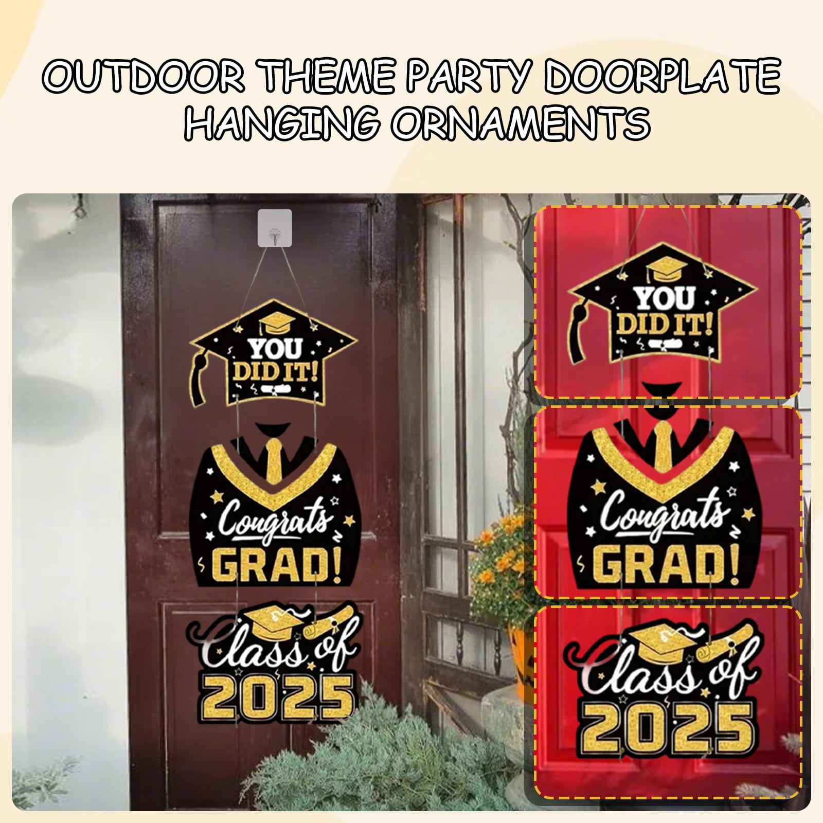 Ziwoki 2025 Graduation Door Sign Graduation Season Outdoor Theme Party ...