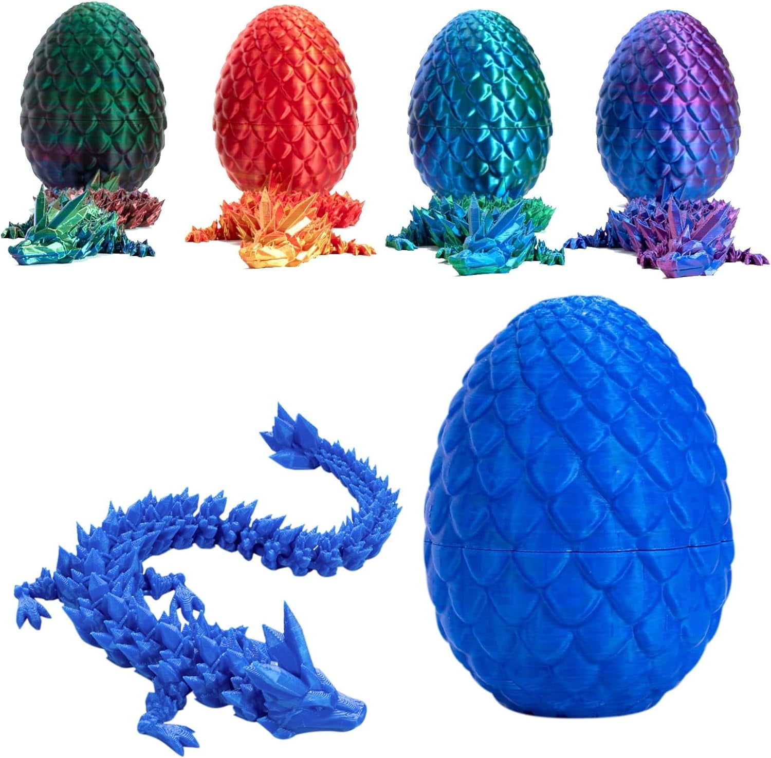 Ziwoki Dragon with Wings - 3D Printed Crystal Rainbow Dragon with Full ...