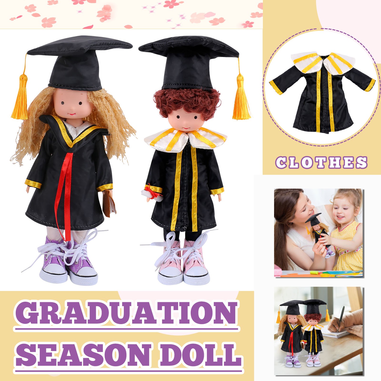 Ziwoki Graduation Season Doll Graduation Gift Plush Decorations, 2025 ...
