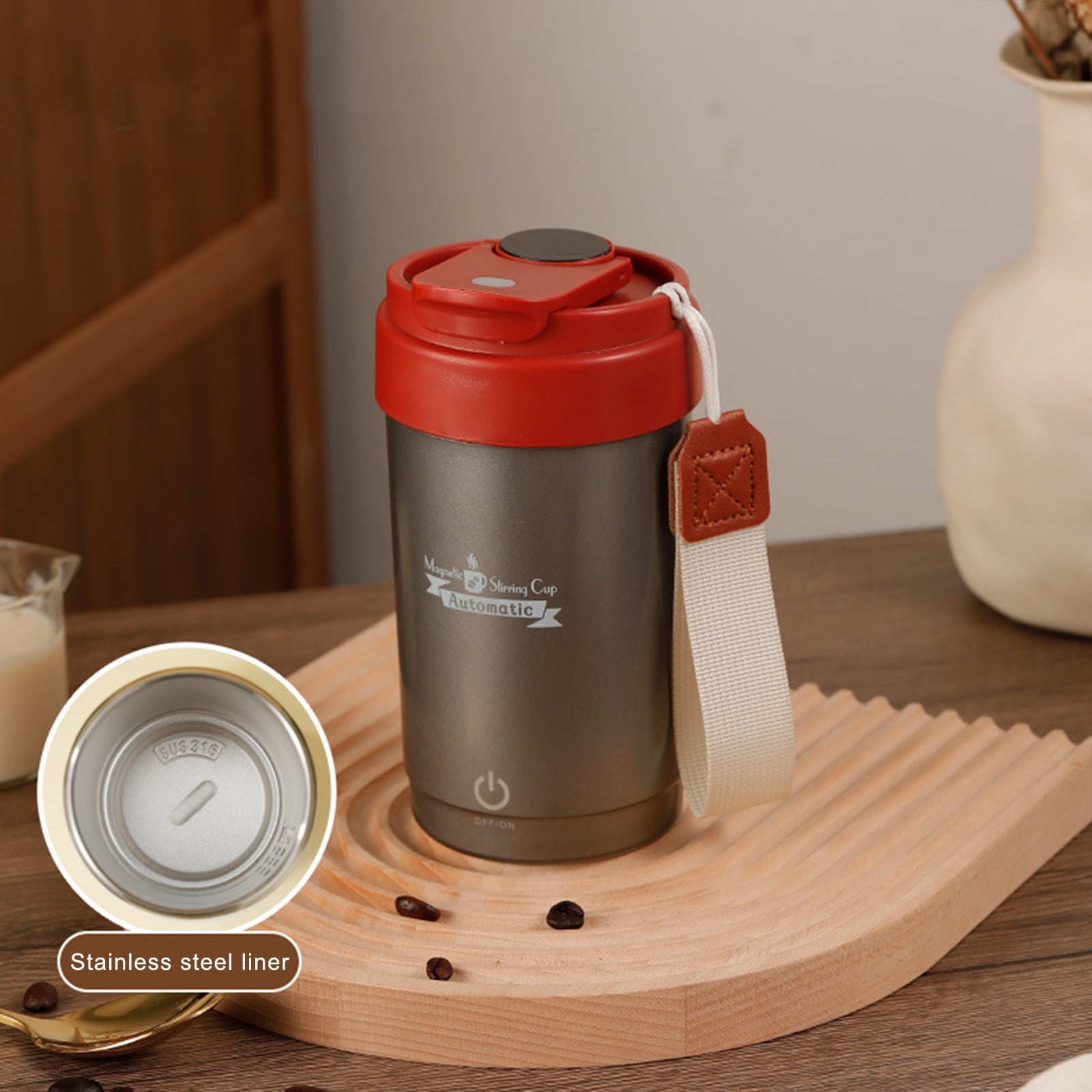 Ziynglg Automatic Self Mixing Magnetic Coffee Mug with USB Rechargeable ...