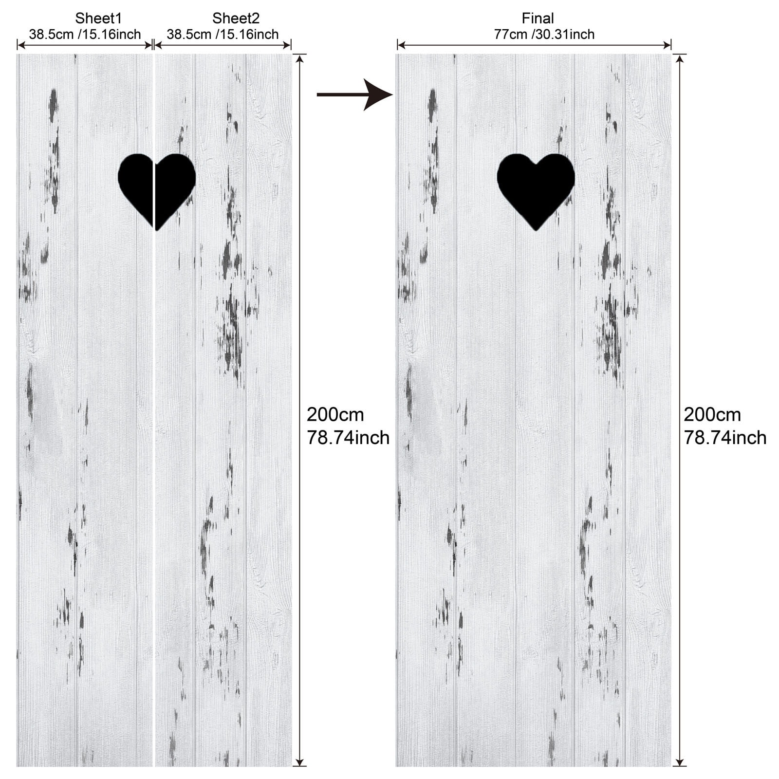 Ziynglg DIY PVC Door Murals Peel and Stick Removable Waterproof Decals ...