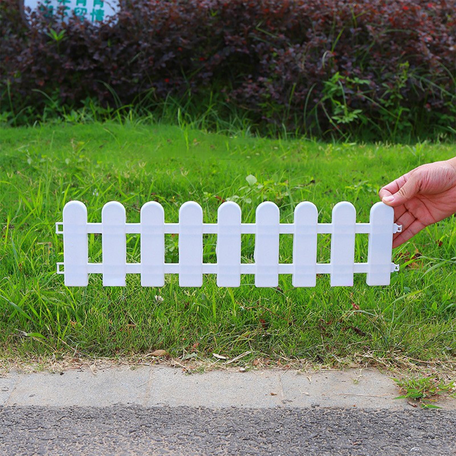 Ziynglg Decorative PVC Garden Edging Fence for Flower Beds and Small ...