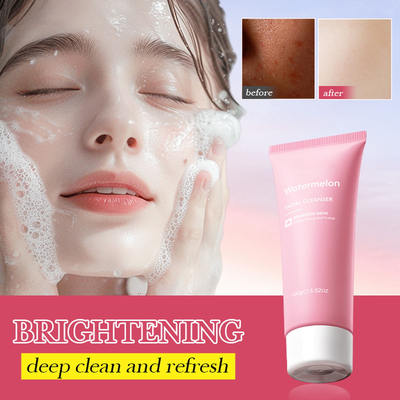 Ziynglg Deep Pore Cleansing Moisturizing Face Wash with Gentle Hydration and Oil Control for ...