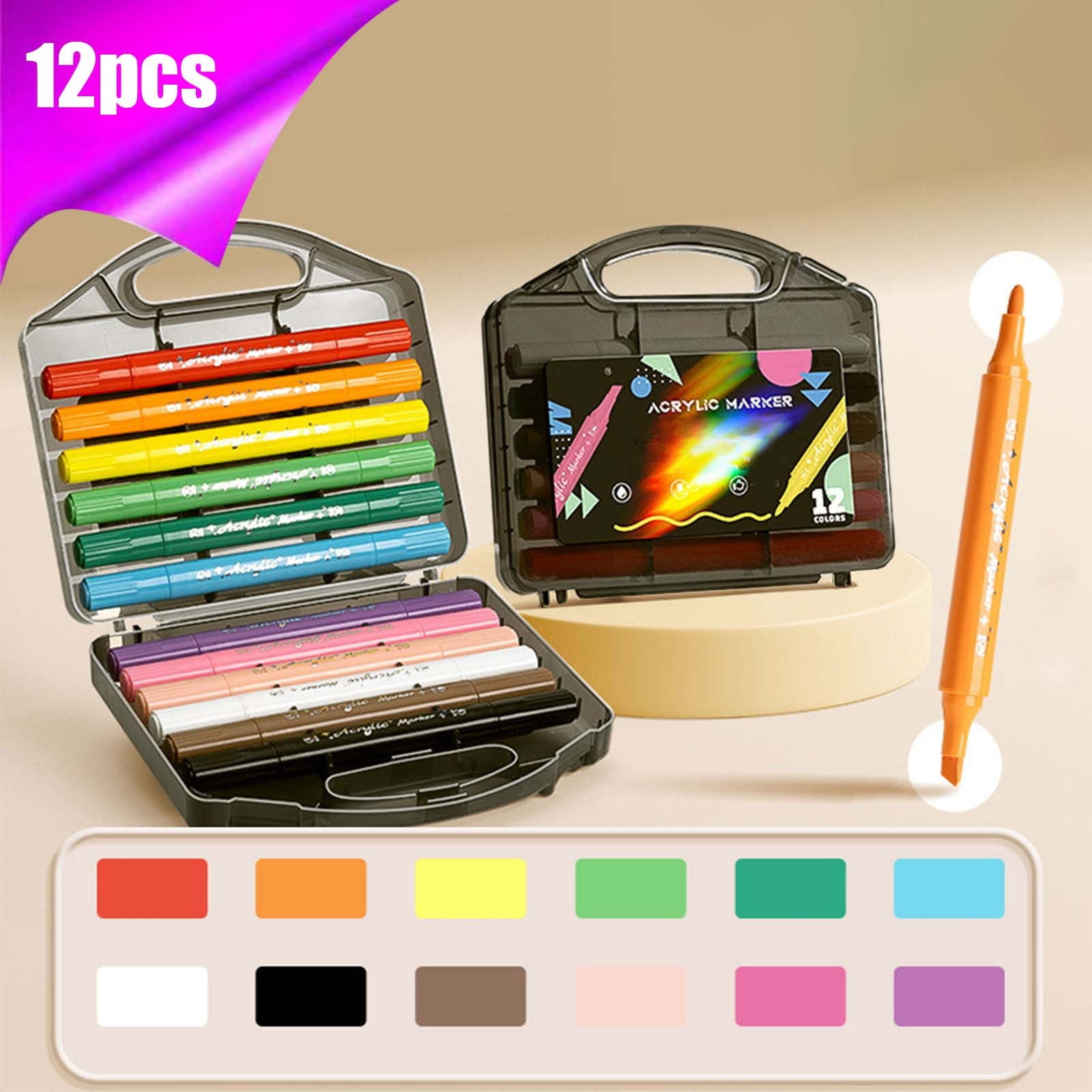 Ziynglg Double Ended Watercolor Pen Set for Creative Effects and ...
