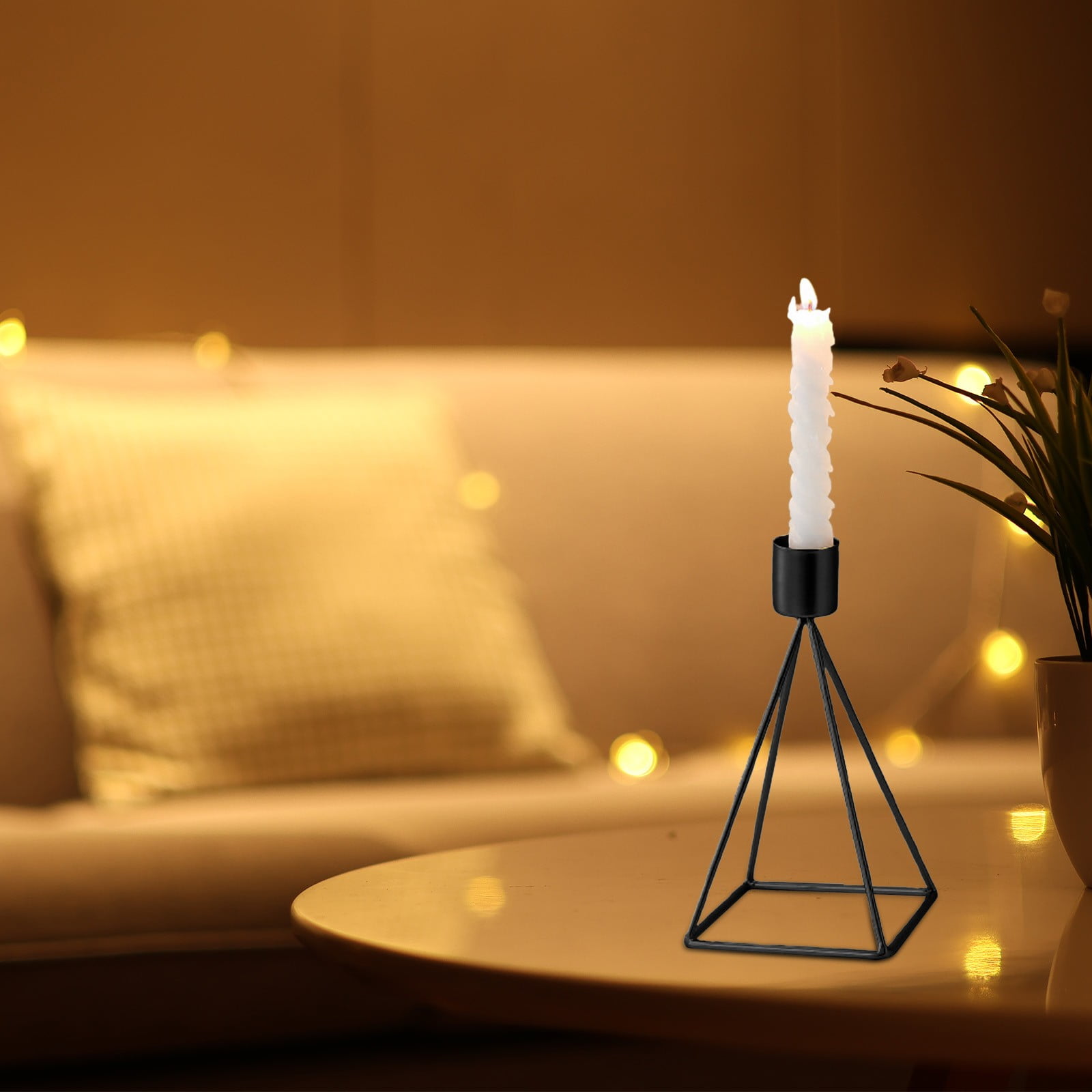 Ziynglg Elegant Modern Geometric Metal Candle Stand Centerpiece for ...