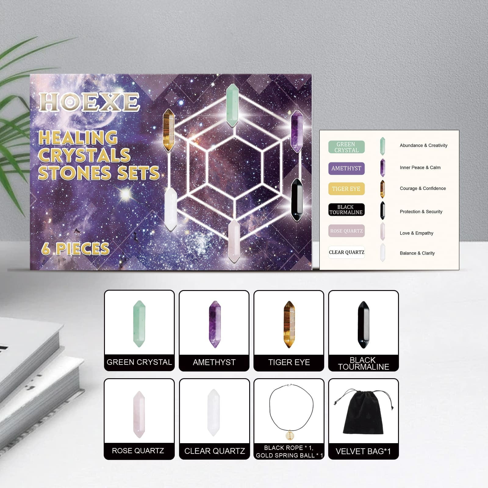 Ziynglg Exquisite Crystal Set for Blessings,Luck Positive Energy ...