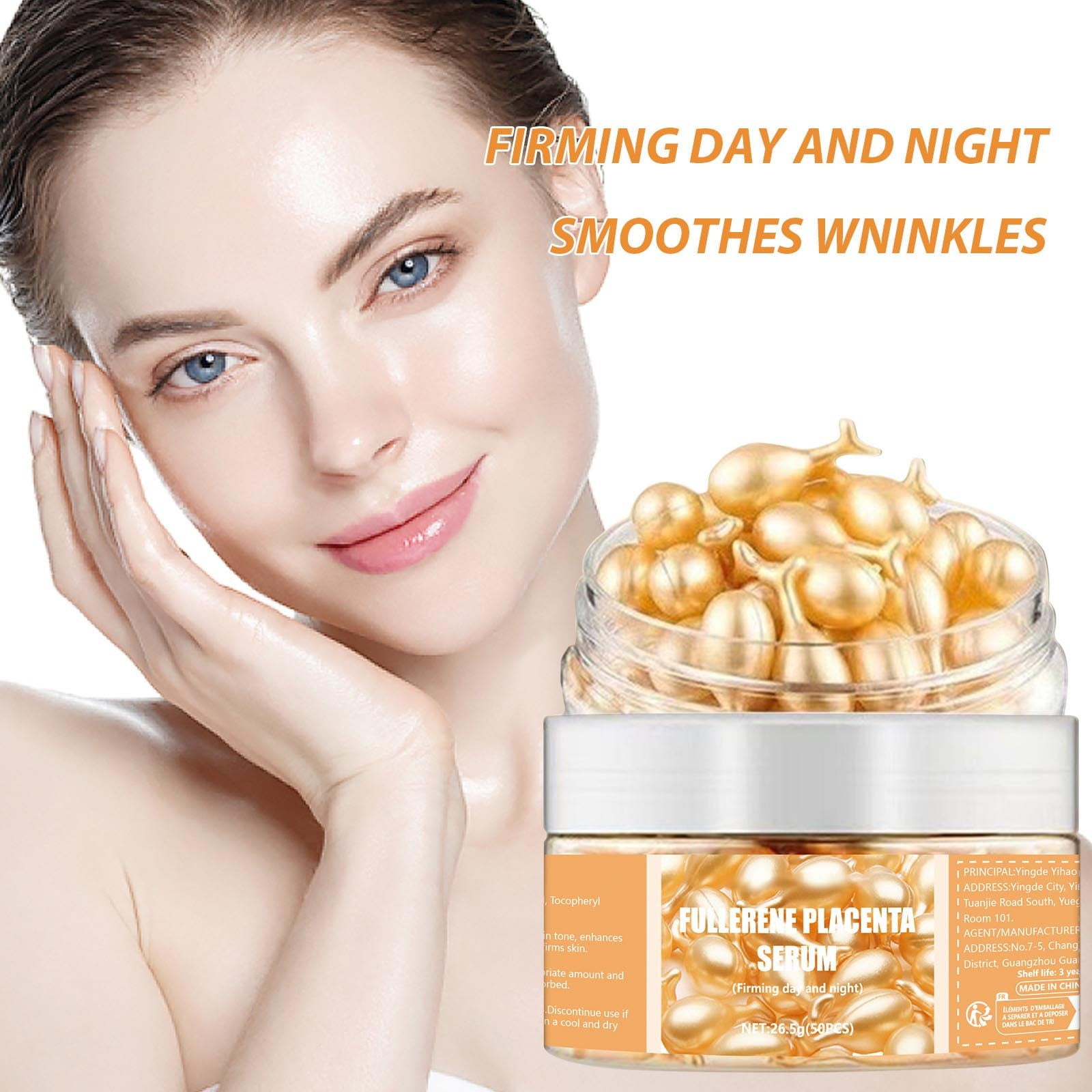 Ziynglg Fullerene Eye Serum Capsules for Moisturizing and Firming ...