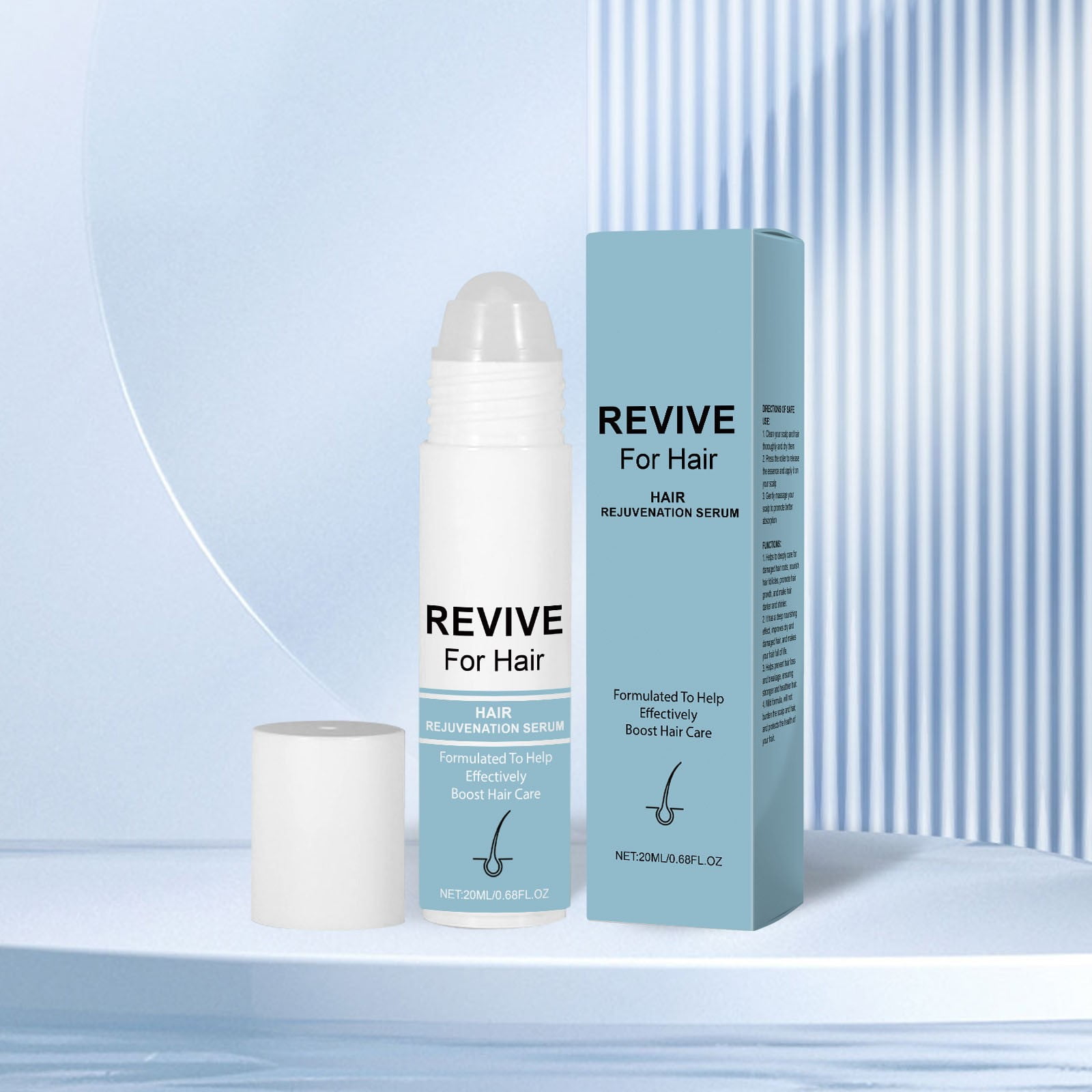 Ziynglg Herbal Hair Growth Serum Roller for Thicker Hair and Receding ...