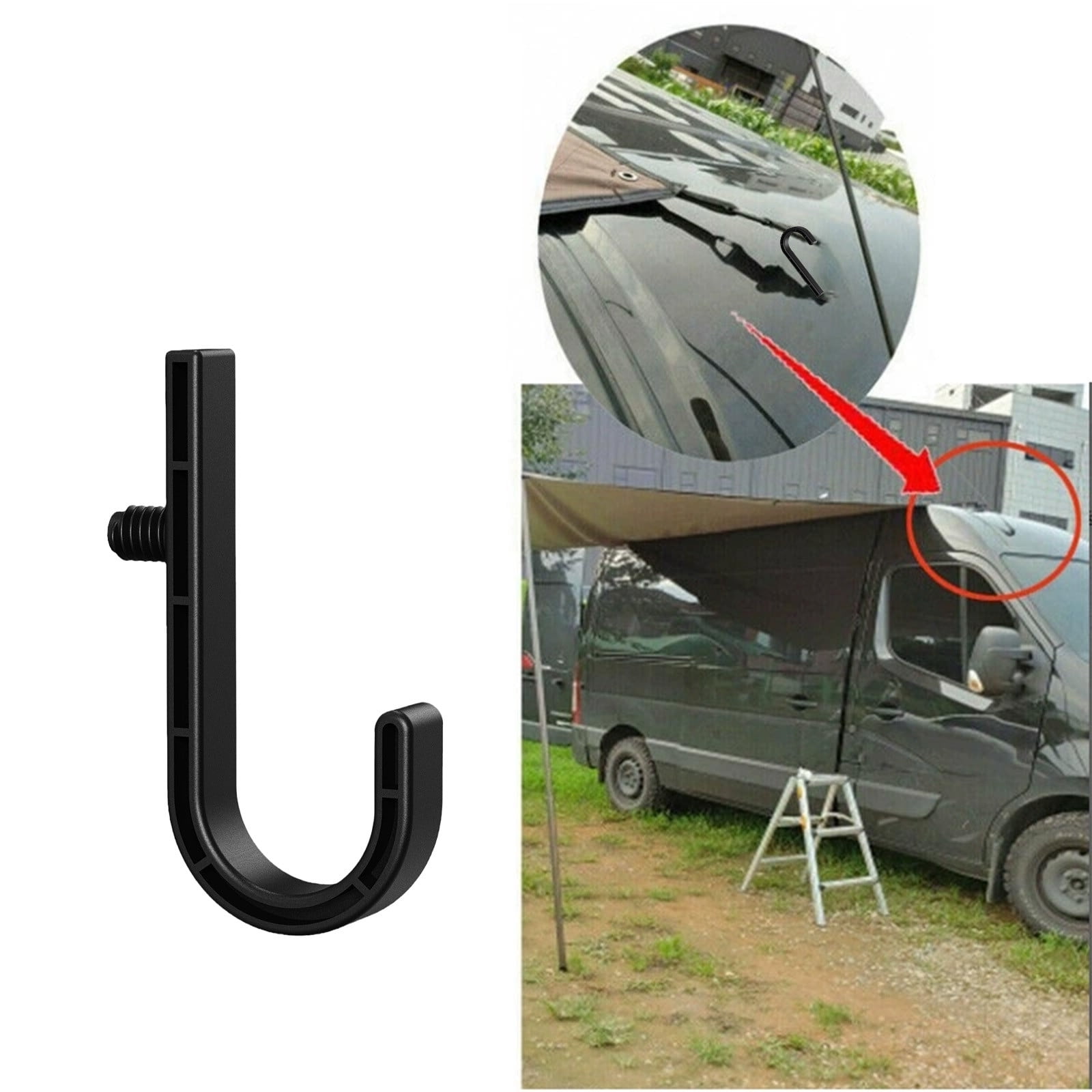 Ziynglg J Shaped Awning Hook for Versatile Outdoor Storage Stable,Easy ...