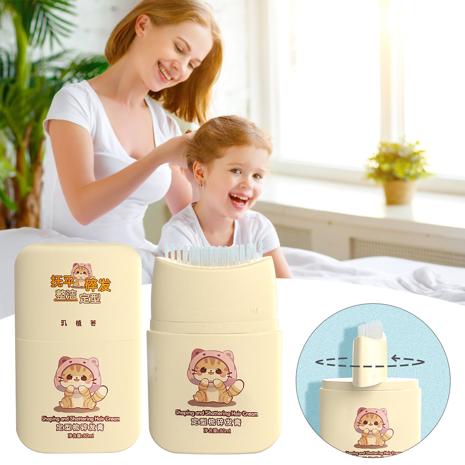 Ziynglg Kids Hair Styling Stick Natural Ingredients,Beeswax Glycerin ...