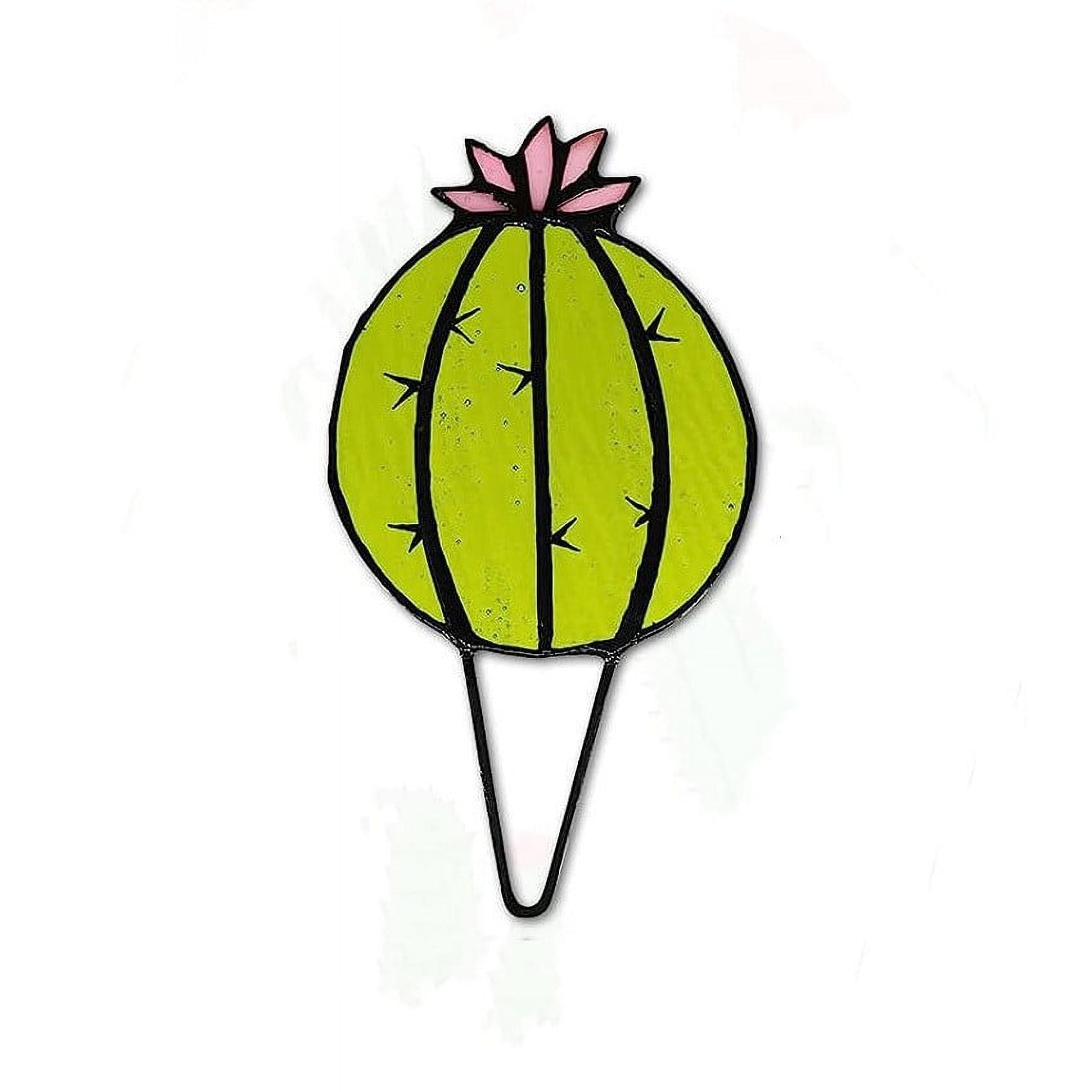 Ziynglg Lifelike Acrylic Cactus Succulent Ornament Stable Artificial ...