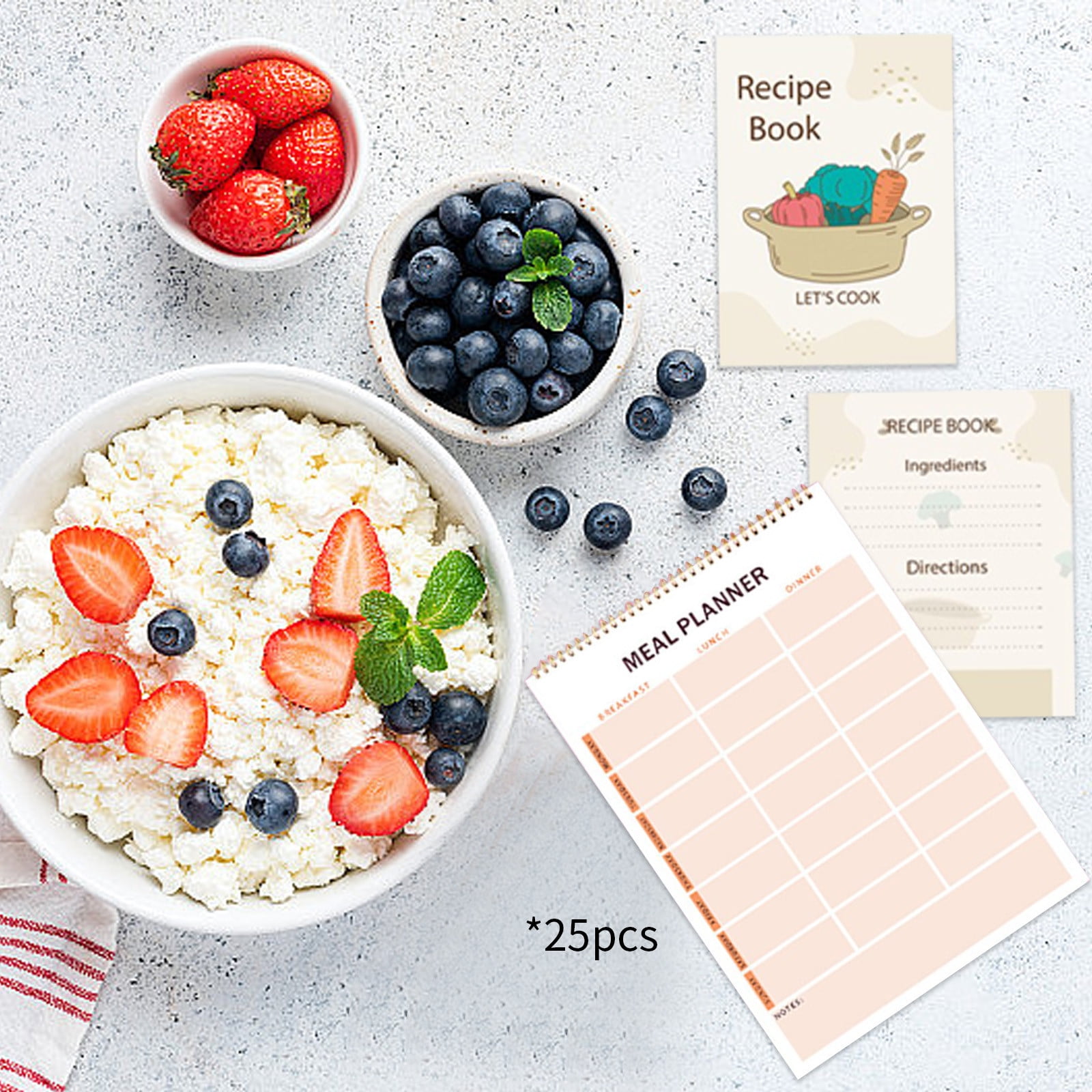 Ziynglg Magnetic Meal Planner for Fridge with 52 Sheets and 25 Recipe ...