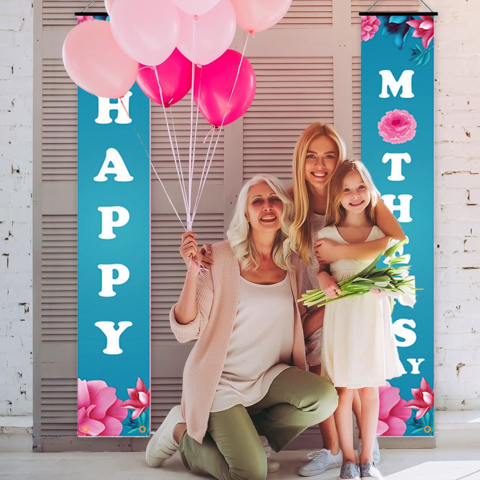 Ziynglg Mother's Day Decorative Polyester Fabric Couplets Heartfelt ...