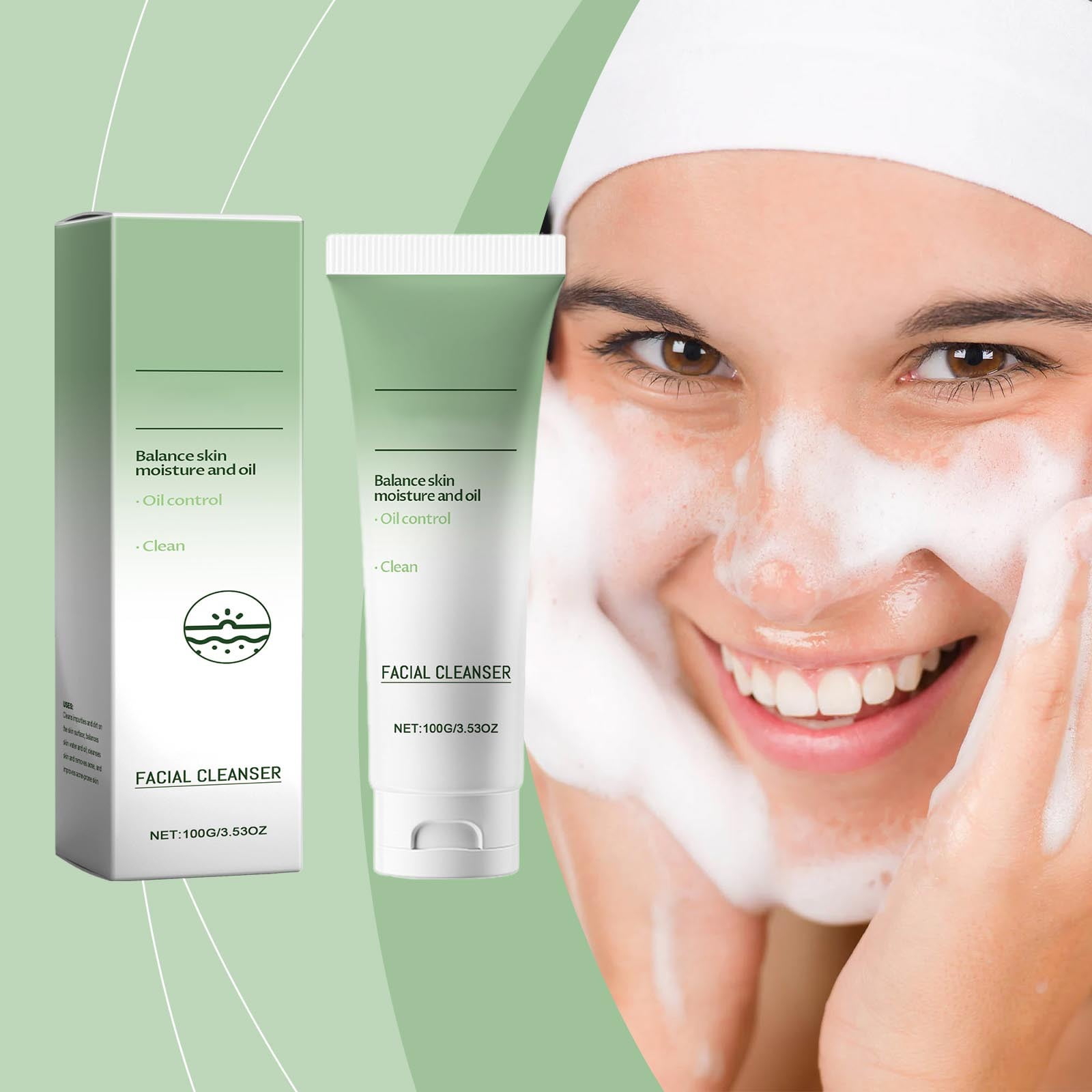 Ziynglg Multi Acids Clear Facial Cleanser with Salicylic Acid for Deep ...