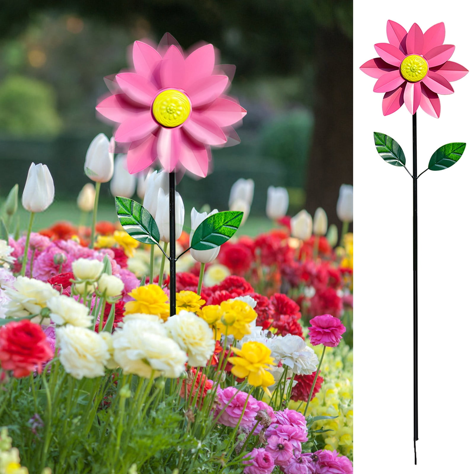 Ziynglg Outdoor Metal Windmill Garden Decoration Wind Powered Sculpture ...