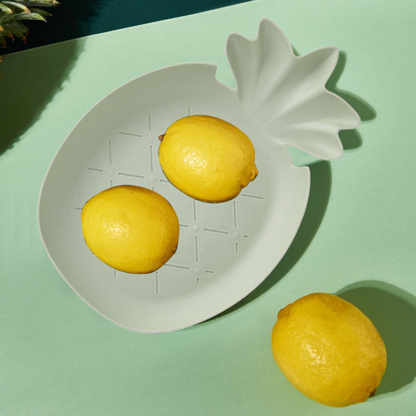 Ziynglg Pineapple Shaped Plastic Plates Stable ,Food Safe,Easy to Clean ...