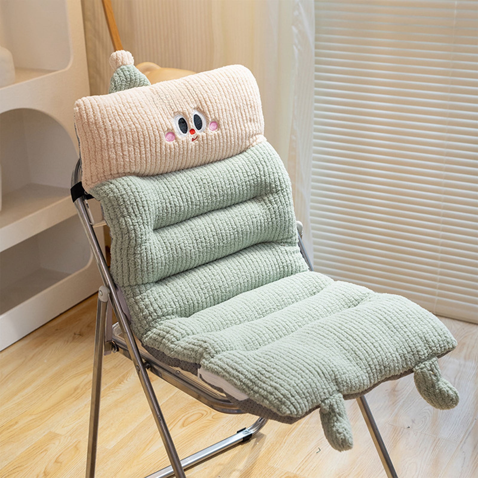 Ziynglg Plush Winter Cushion with Integrated Backrest for Home and Car ...