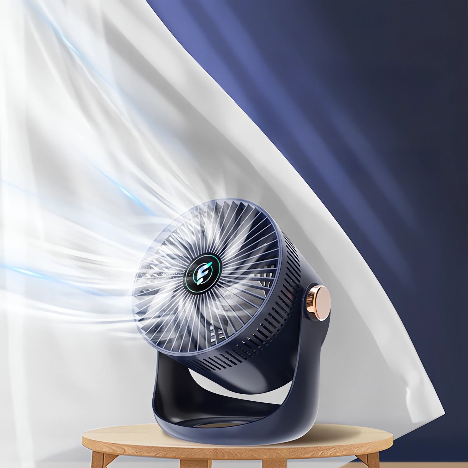 Ziynglg Rechargeable Desktop and Wall Mounted Turbo Circulation Fan ...