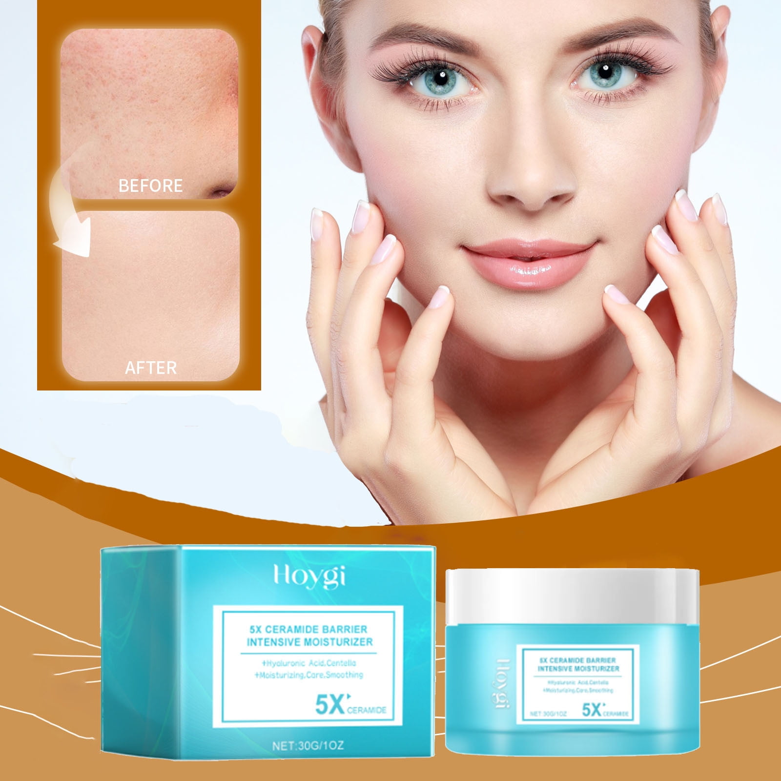 Ziynglg Repair Moisturizer with Collagen Face Cream for Dry,, Relief Improves Texture and Tone ...