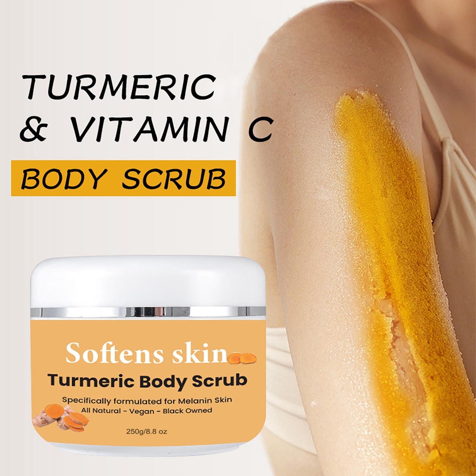 Ziynglg Revitalize Your with Turmeric Exfoliating Body Scrub Deep ...
