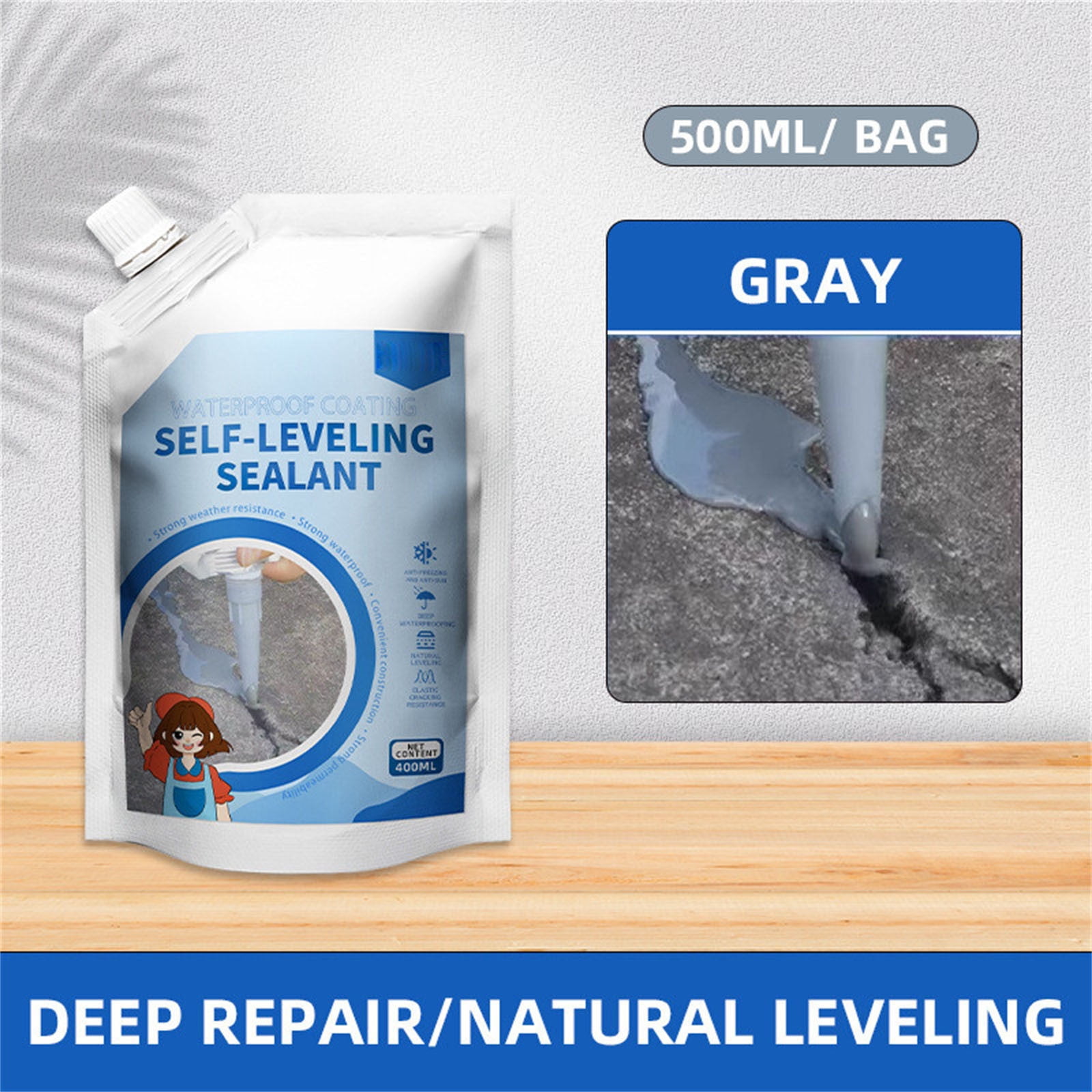 Ziynglg Road and Wall Crack Repair Sealant Waterproof,Flexible,Easy to Apply for Indoor/Outdoor ...