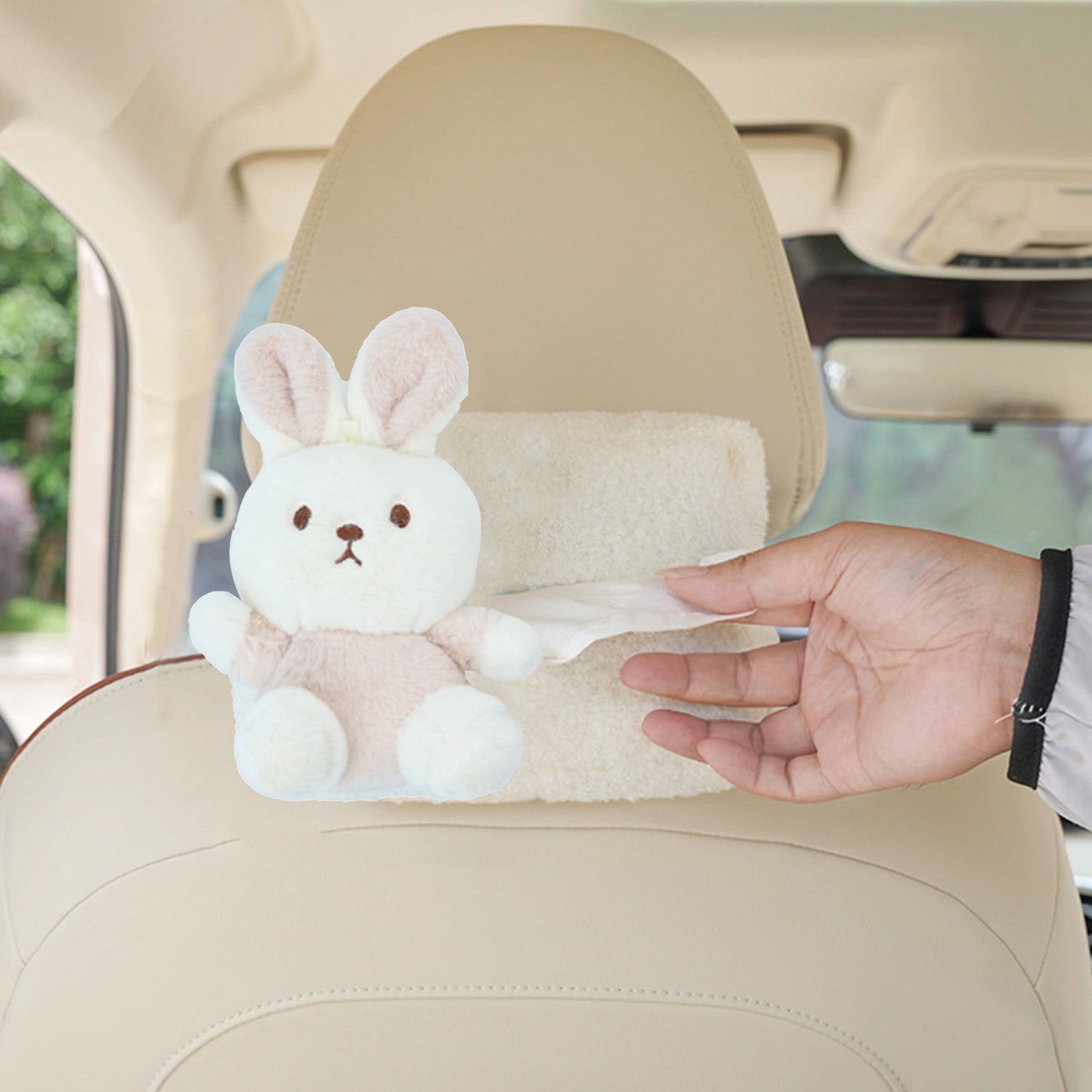 Ziynglg Soft Fabric Tissue Box for Home,Office Car Portable and Cozy Tissue Holder with Secure ...