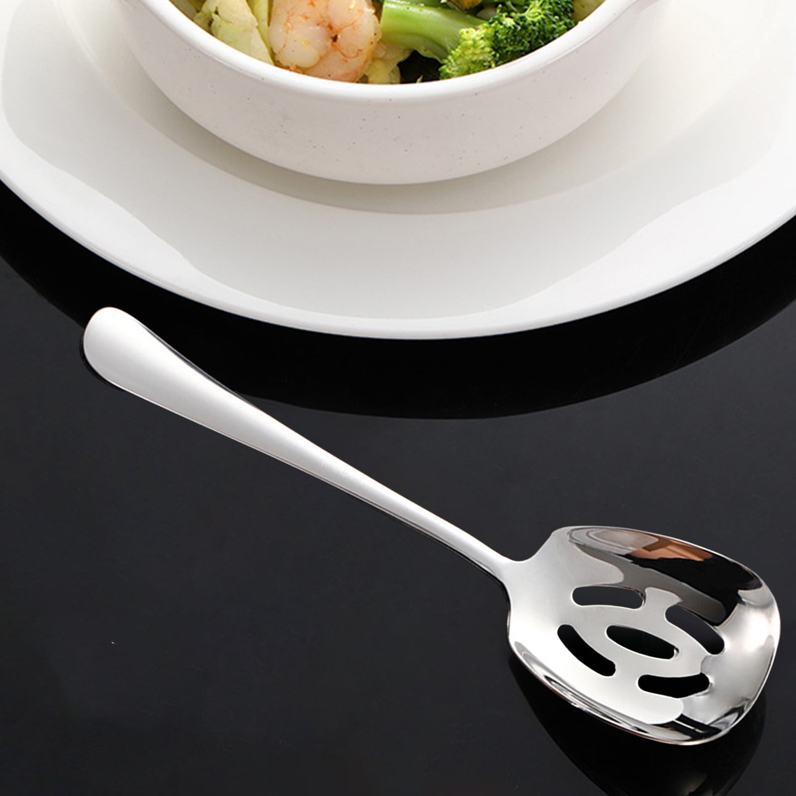 Ziynglg Stable Stainless Steel Serving Spoon with Ergonomic Grip,Suit ...
