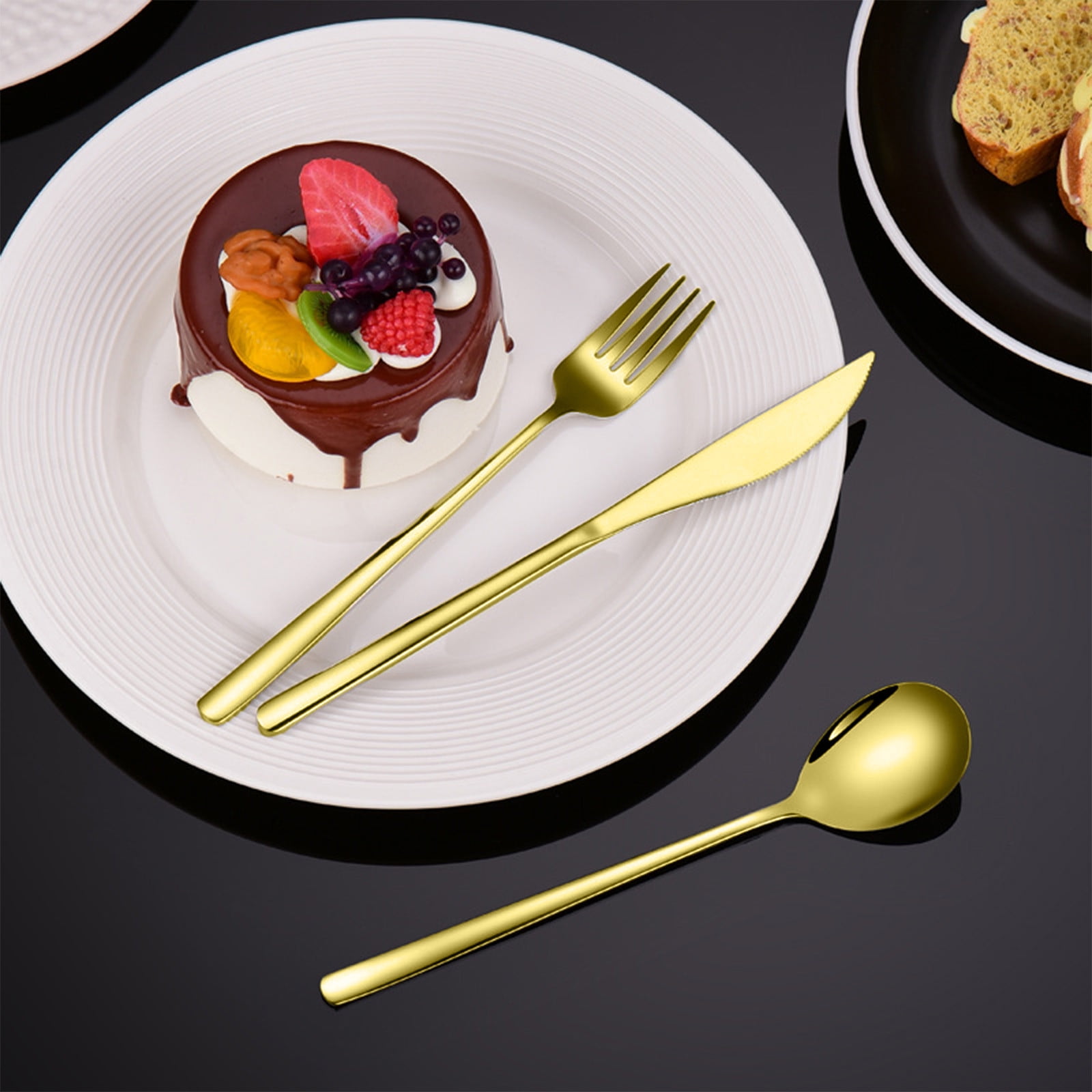 Ziynglg Stainless Steel Western Style Dinnerware Set 3 Piece Ergonomic ...