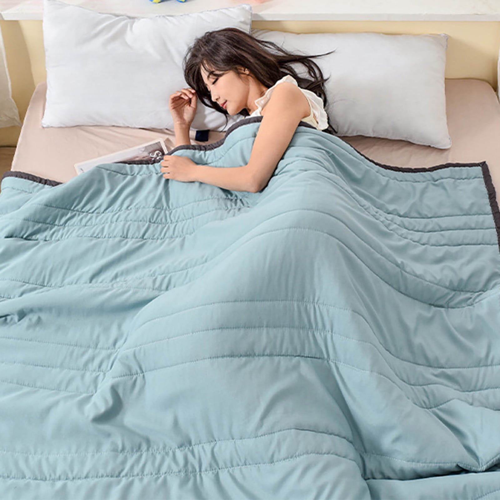 Ziynglg Summer Cooling Quilt for Hot Sleepers and Night Sweats Double ...
