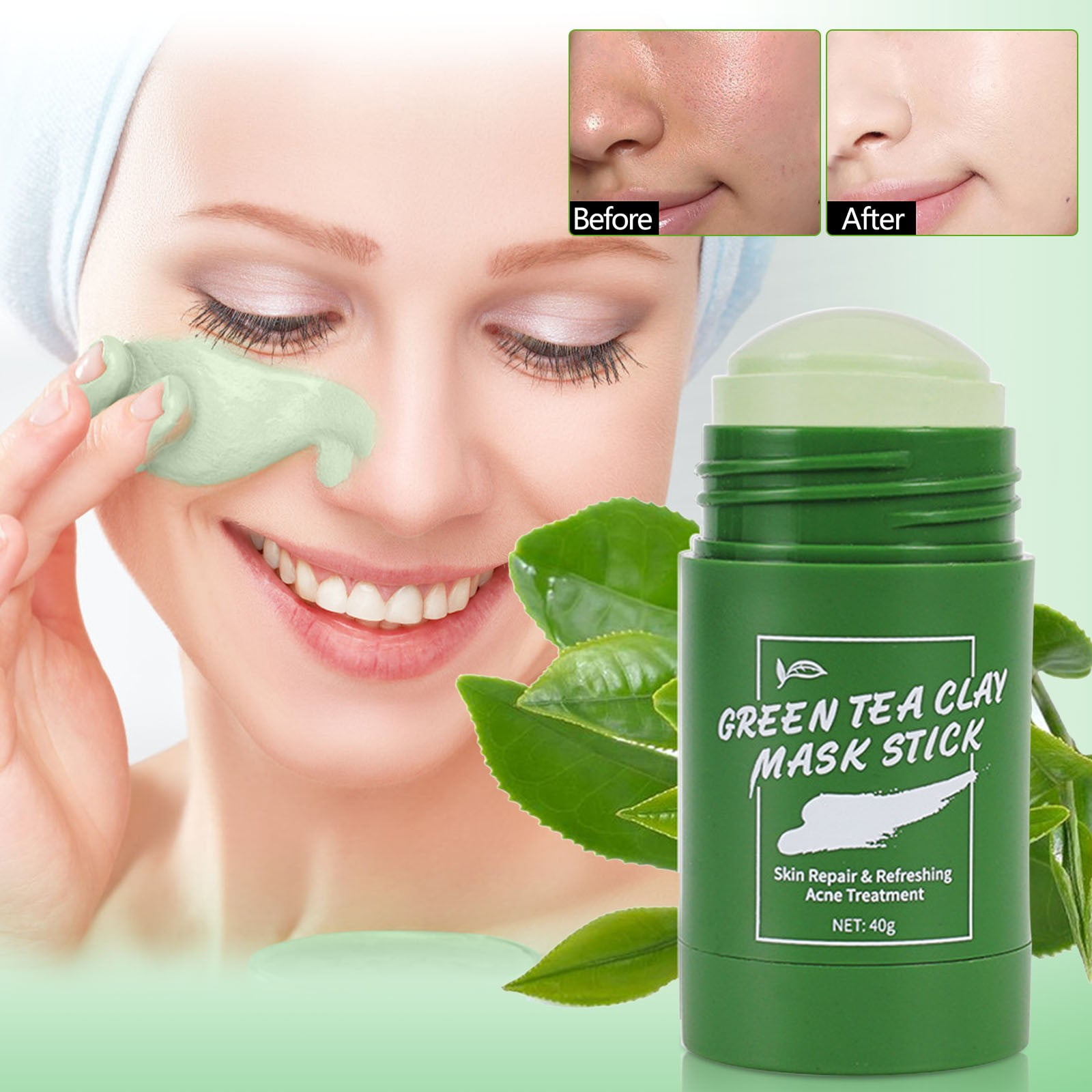Ziynglg Tea Extract Facial Mask Stick for Deep Pore Cleansing,Oil ...
