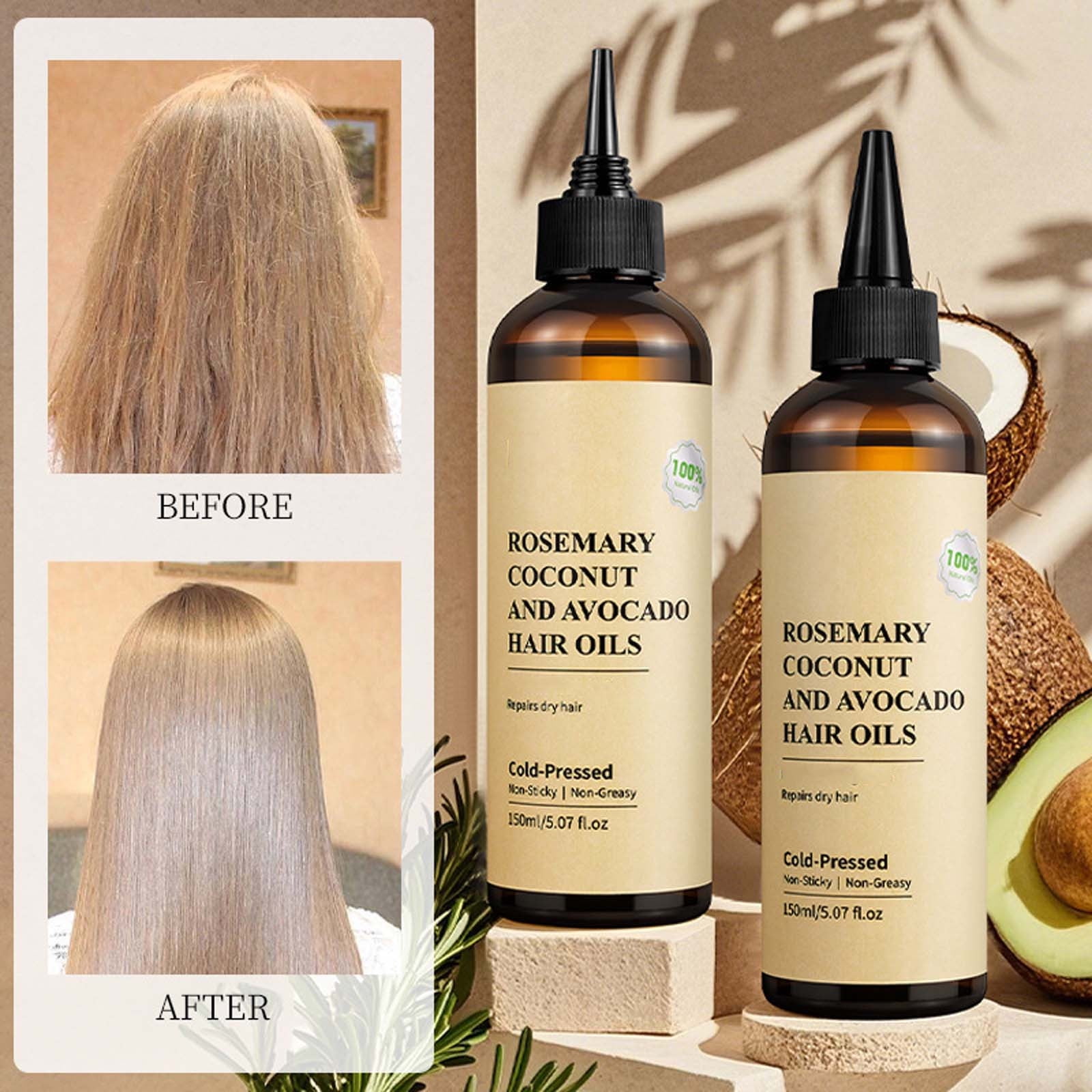 Ziynglg Transform Frizzy Hair Repair Split Ends with Nourishing Hair ...