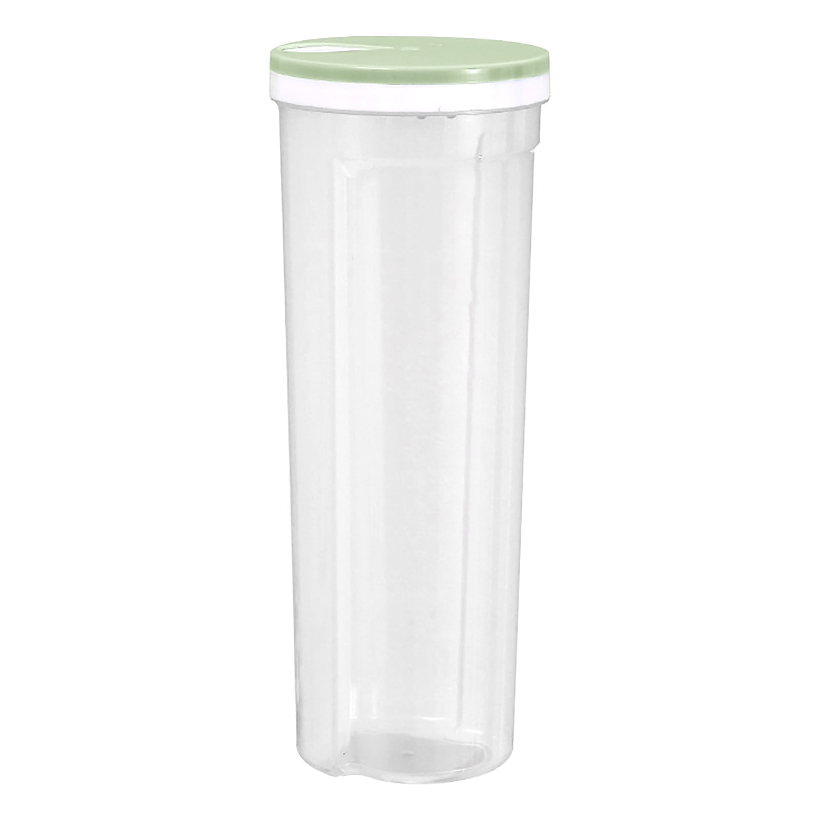 Ziynglg Transparent Airtight Dry Storage Jar for Grains and Snacks with One Hand Operation Lid ...