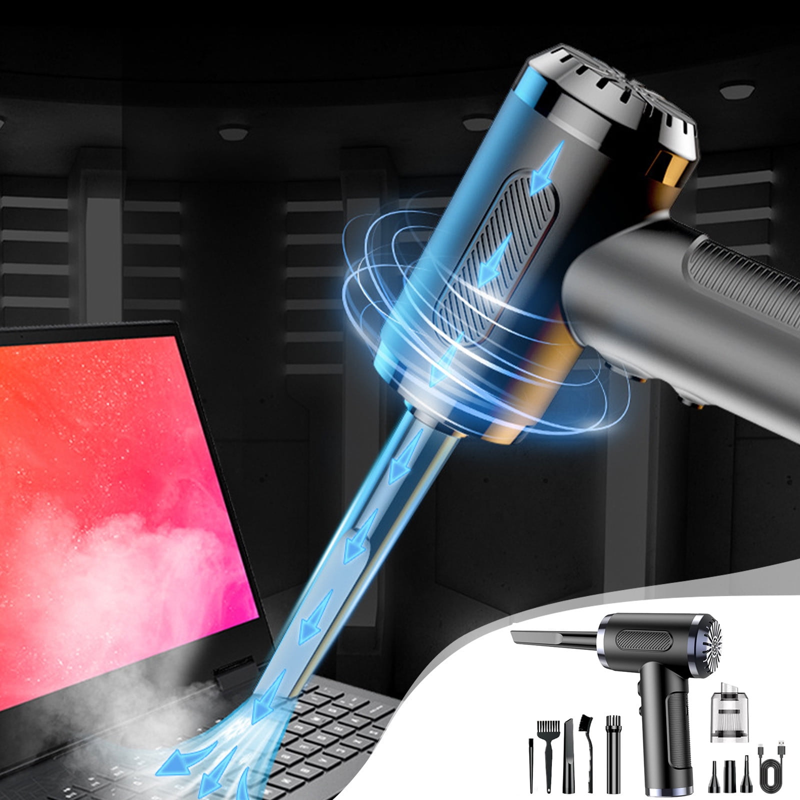 Ziynglg Wireless Duster 50000RPM USB Compressed Blower for Computer ...