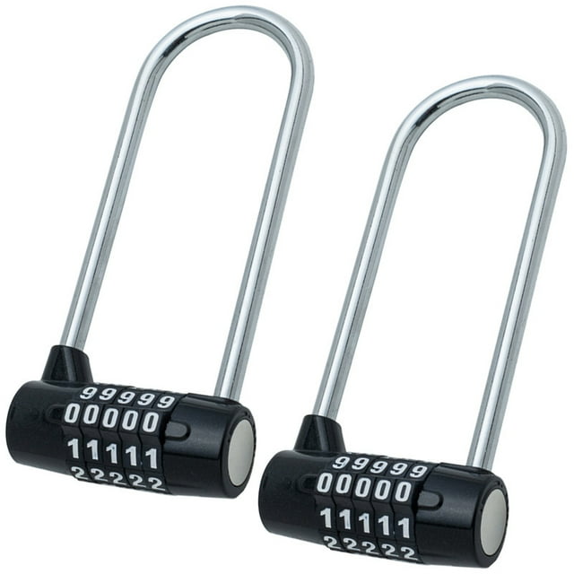 Ziyofinn 2 Pack 5-Digit Combination Padlock for Locker Door Bike Black ...