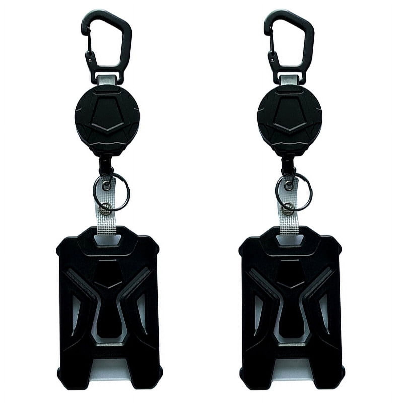 Ziyofinn 2 Pack ID Card Holder with Retractable Badge Reel for Storing ...