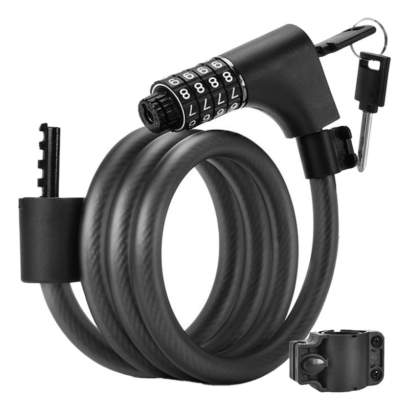 Ziyofinn Combination Cable Lock with Key for Bicycles - Walmart.com