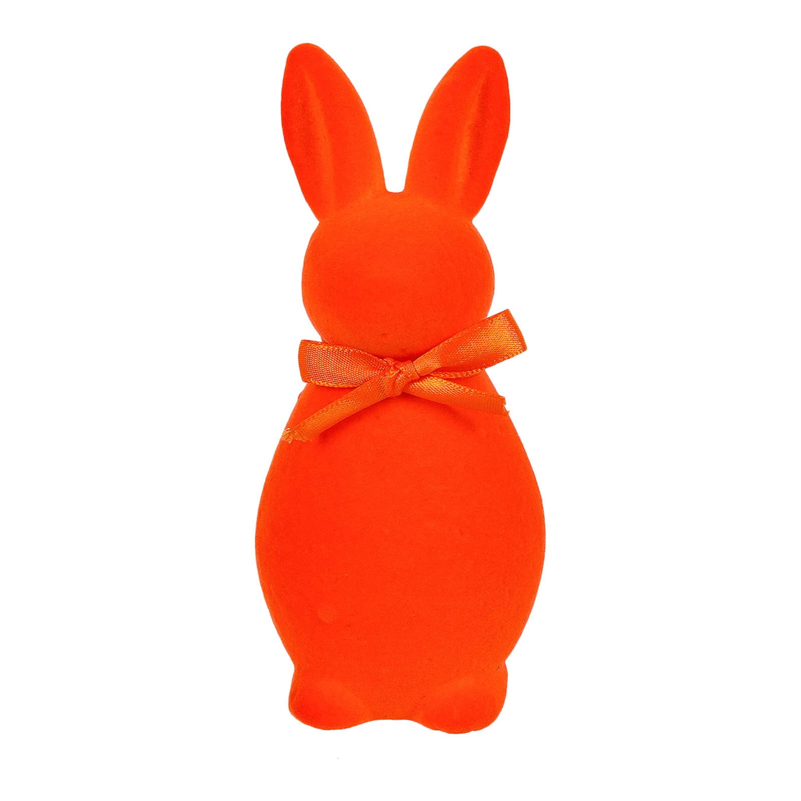 Zizocwa Flocked Resin Rabbit Figurines Green Furry Easter Bunny Statue ...