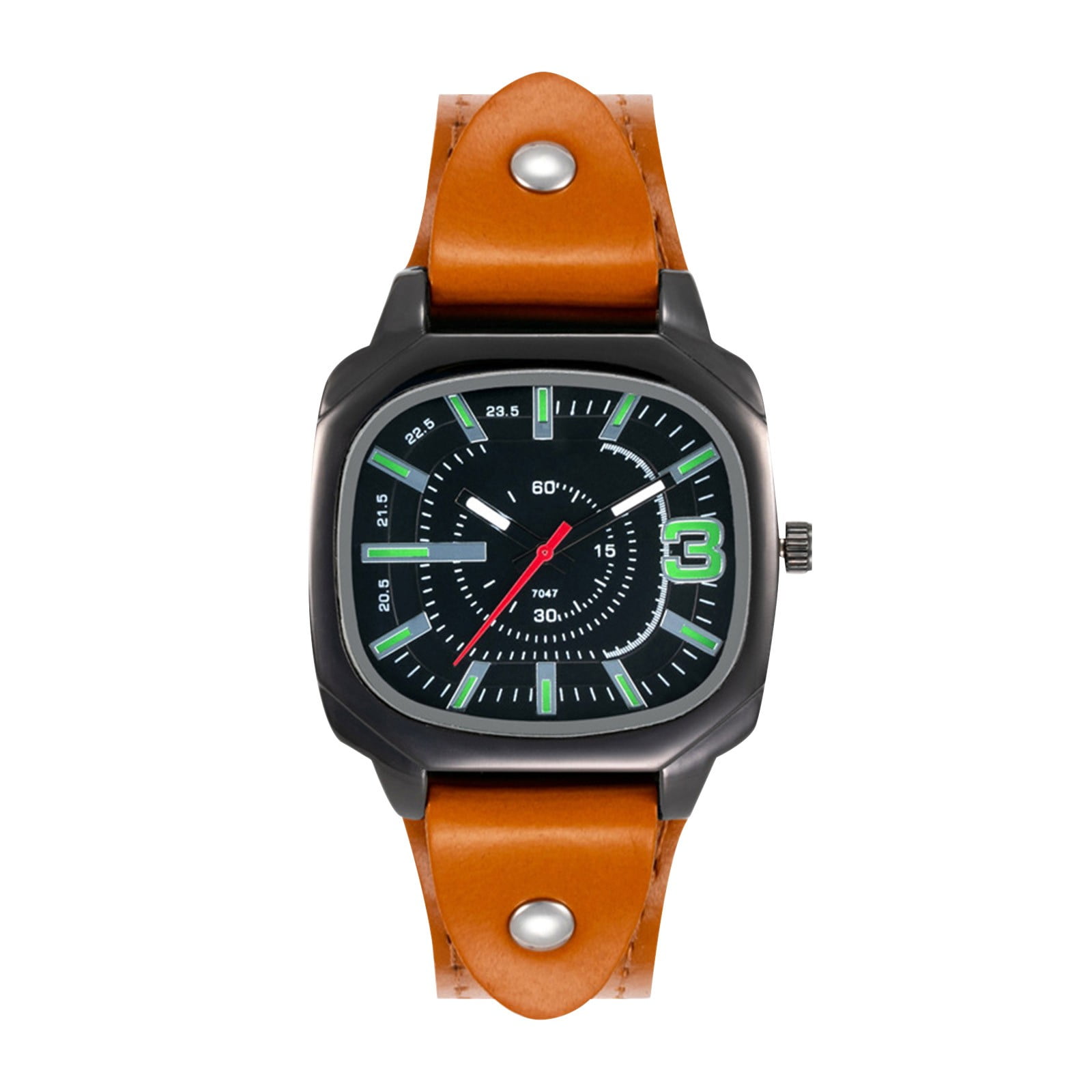 Zizocwa Luminous Square Watches for Women Men Black Vintage Everyday ...