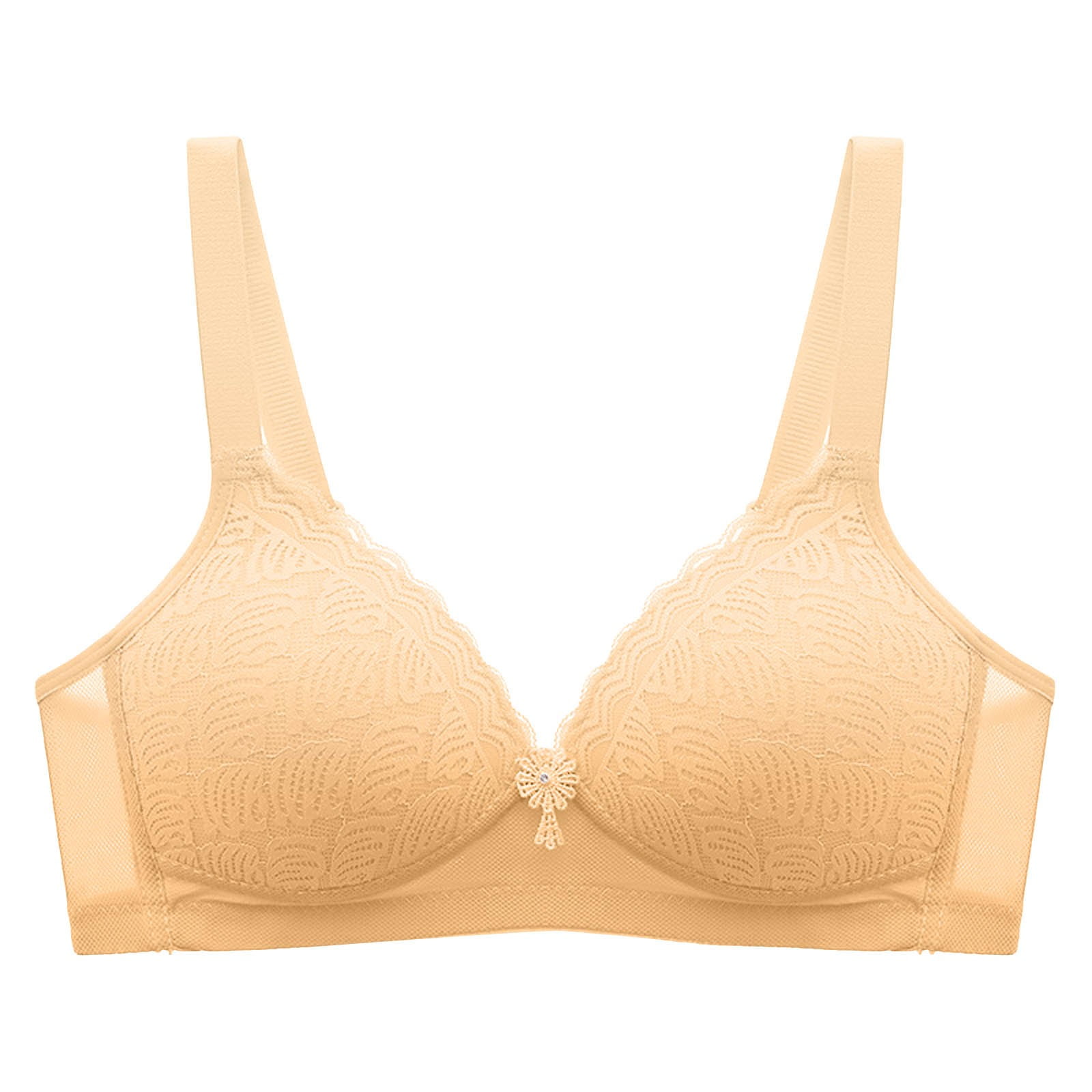 Zizocwa Womens Wireless Bras Breathable V Neck Push Up Padded Support ...