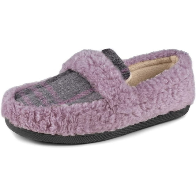 Zizor Women's Warm Fuzzy Plaid Slippers Cozy Slippers for Women ...