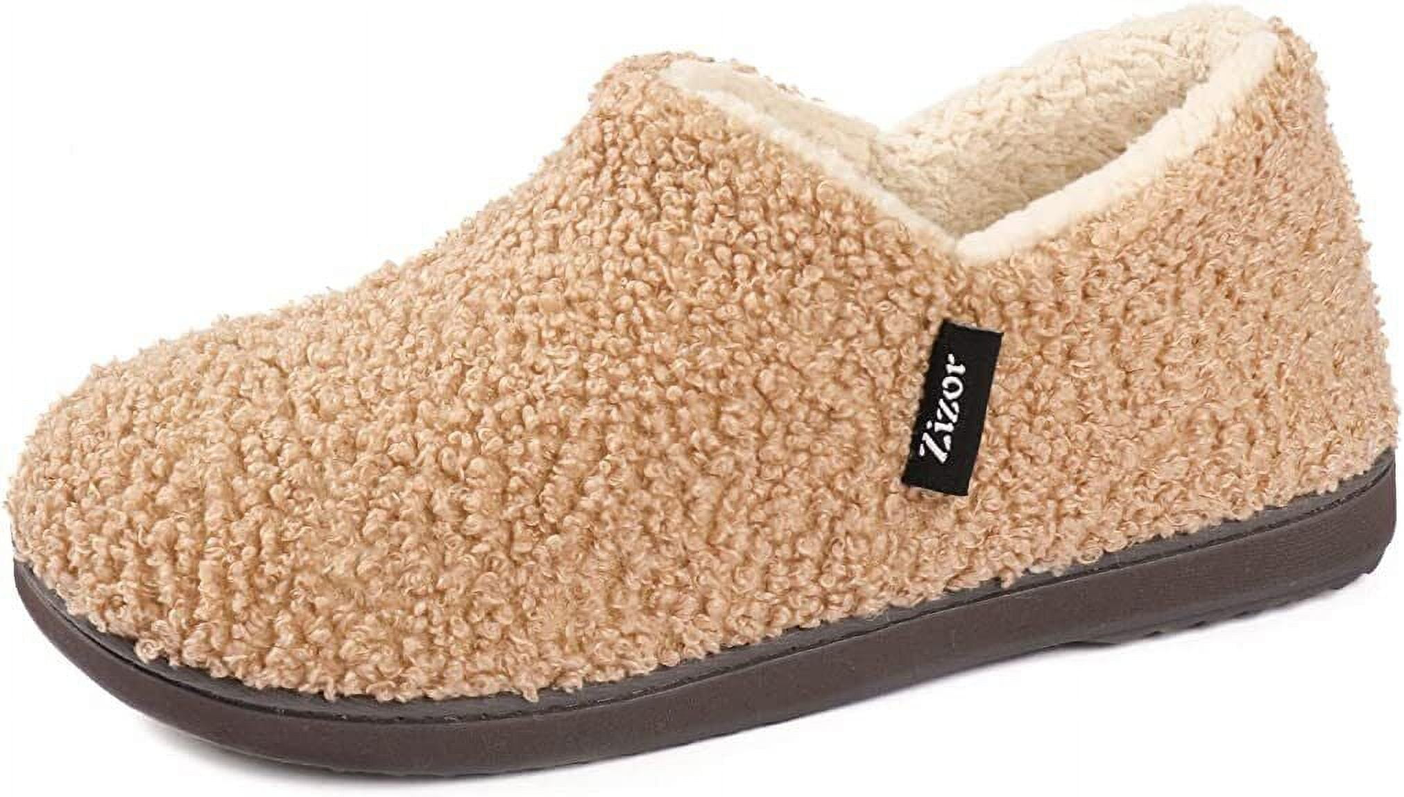 ZIZOR Womens Cozy Fuzzy Slippers, Sherpa Fleece, Fur Lined Indoor ...