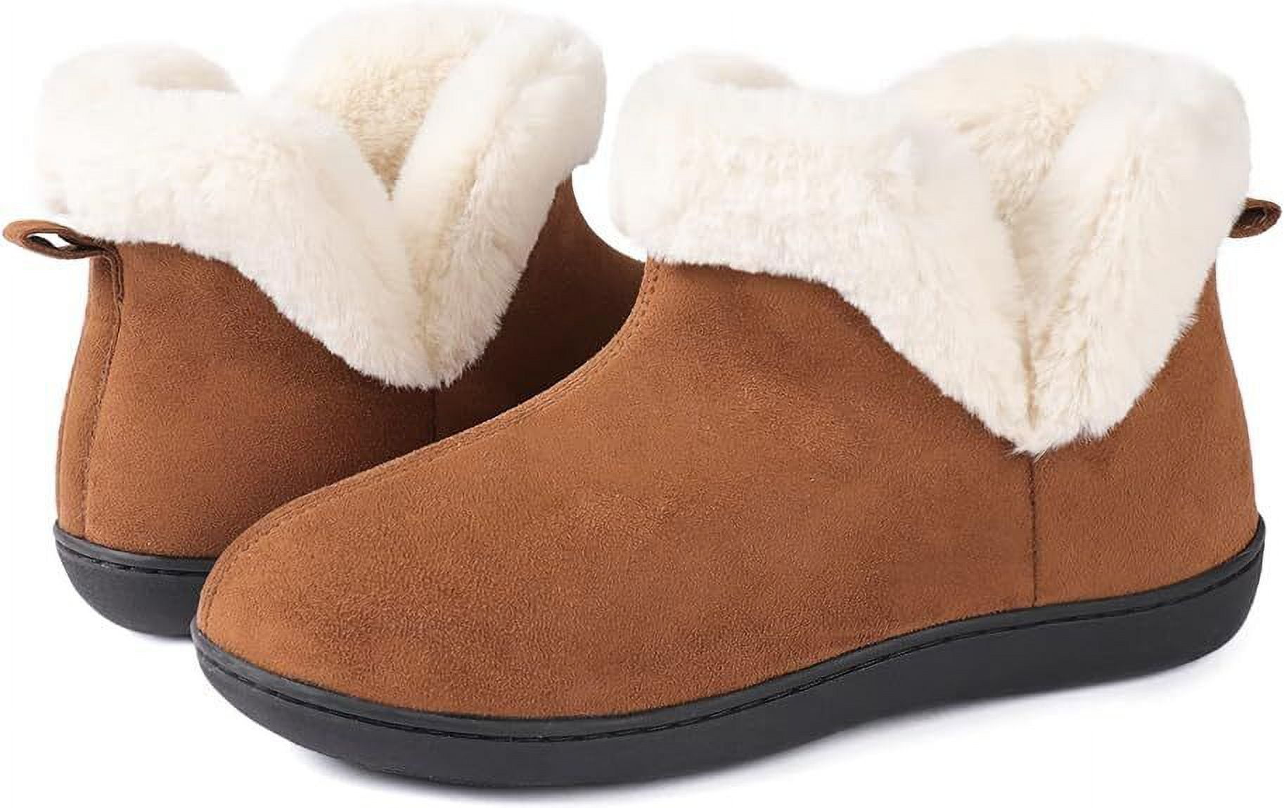 Zizor Womens Fuzzy Bootie Slippers cozy Ladies House Shoes - Walmart.com