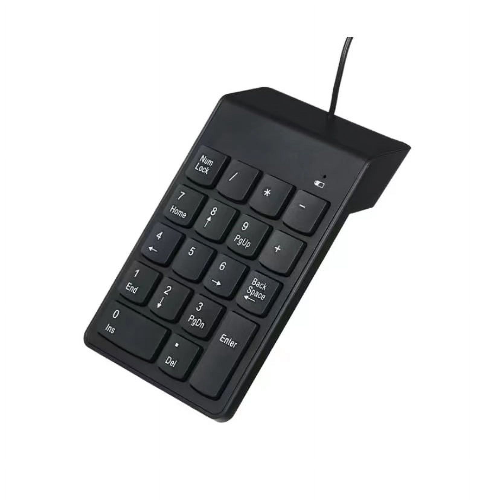 Zjrui Mini Portable Wired Numeric Keyboard, 18-Key Corded USB Number ...
