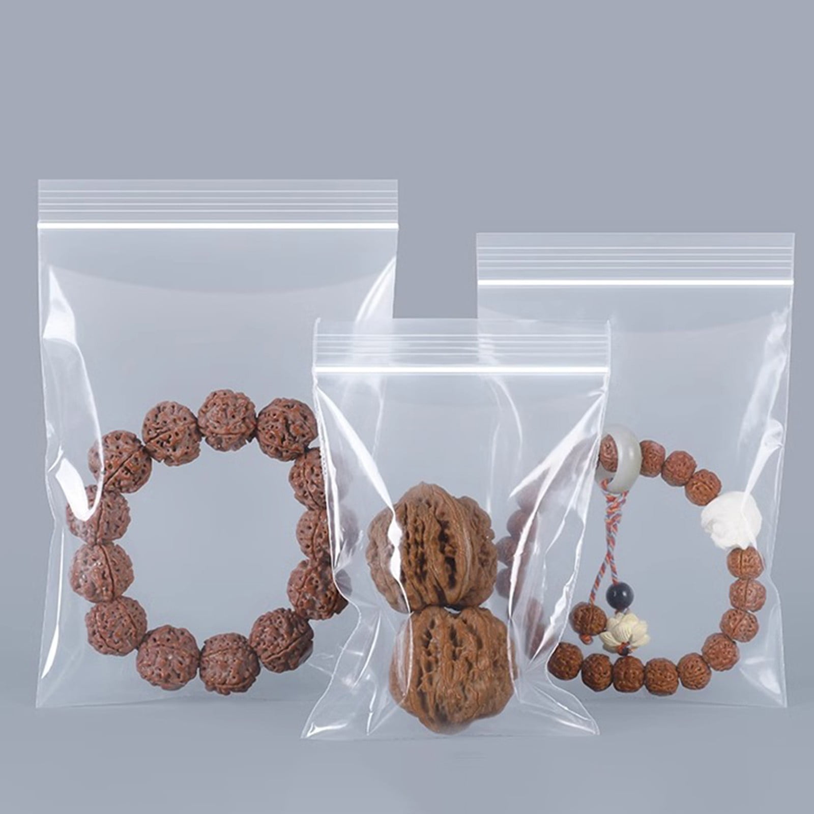 Zjunqe 100 Pack Small Plastic Bags For Jewelry, Resealable Zip Bag,Mini ...