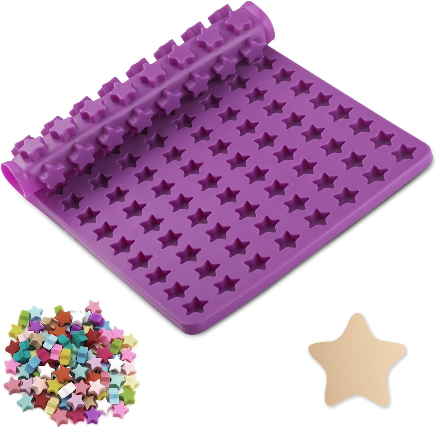 Zkca 112 Cavity Mini Star Silicone Molds Tiny Star Gummy Template ...