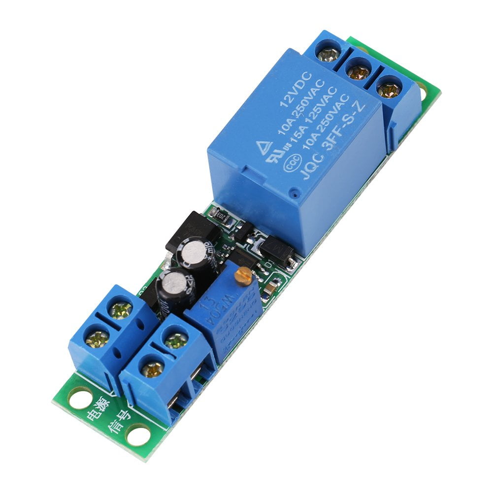 Zkca 12V Adjustable Time Delay Relay Module, 0-25Sec, Normally Open ...