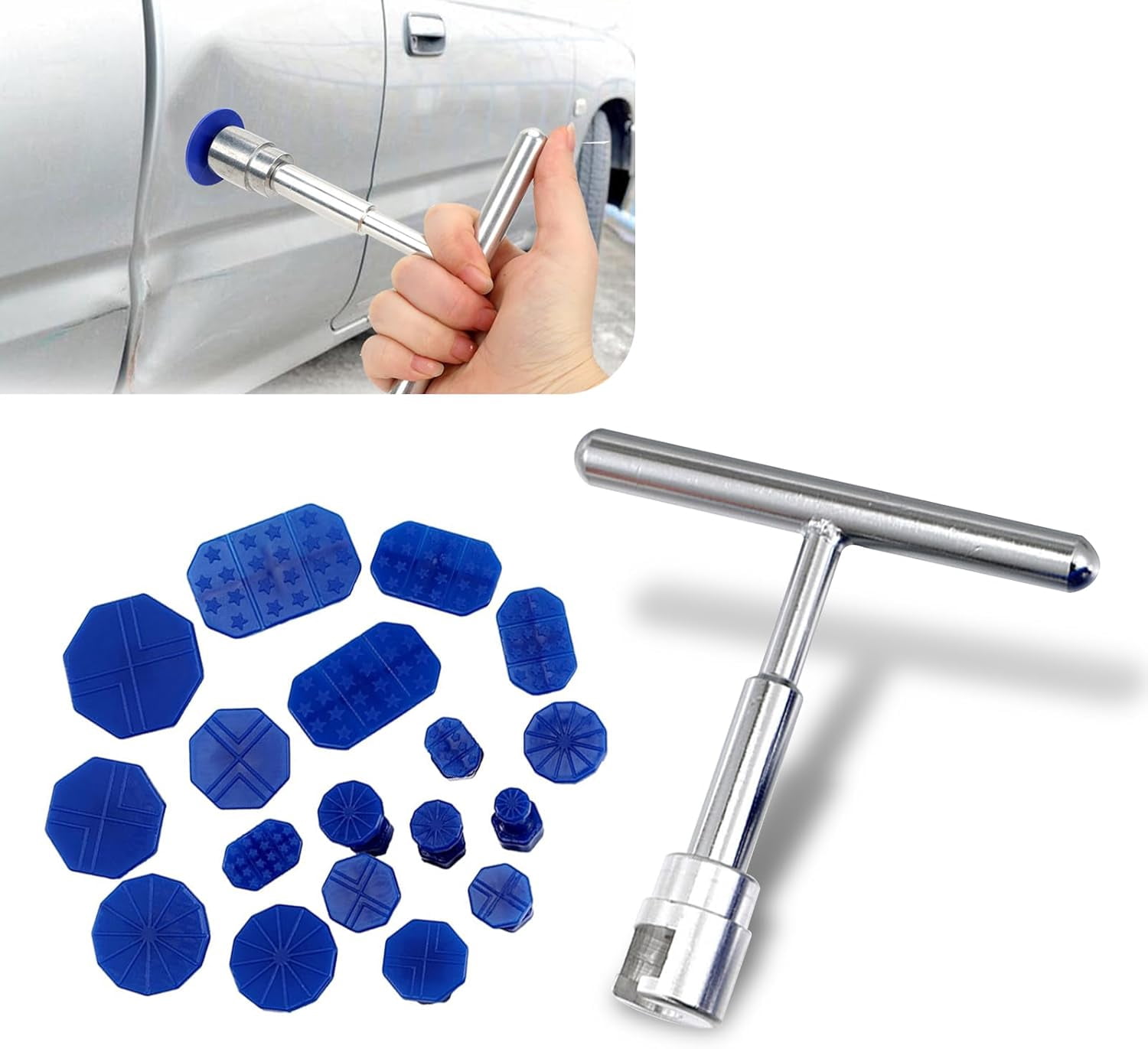 Zkca 19 PCS Car Dent Repair Puller, Dent Detach Sheet Suction Cup ...