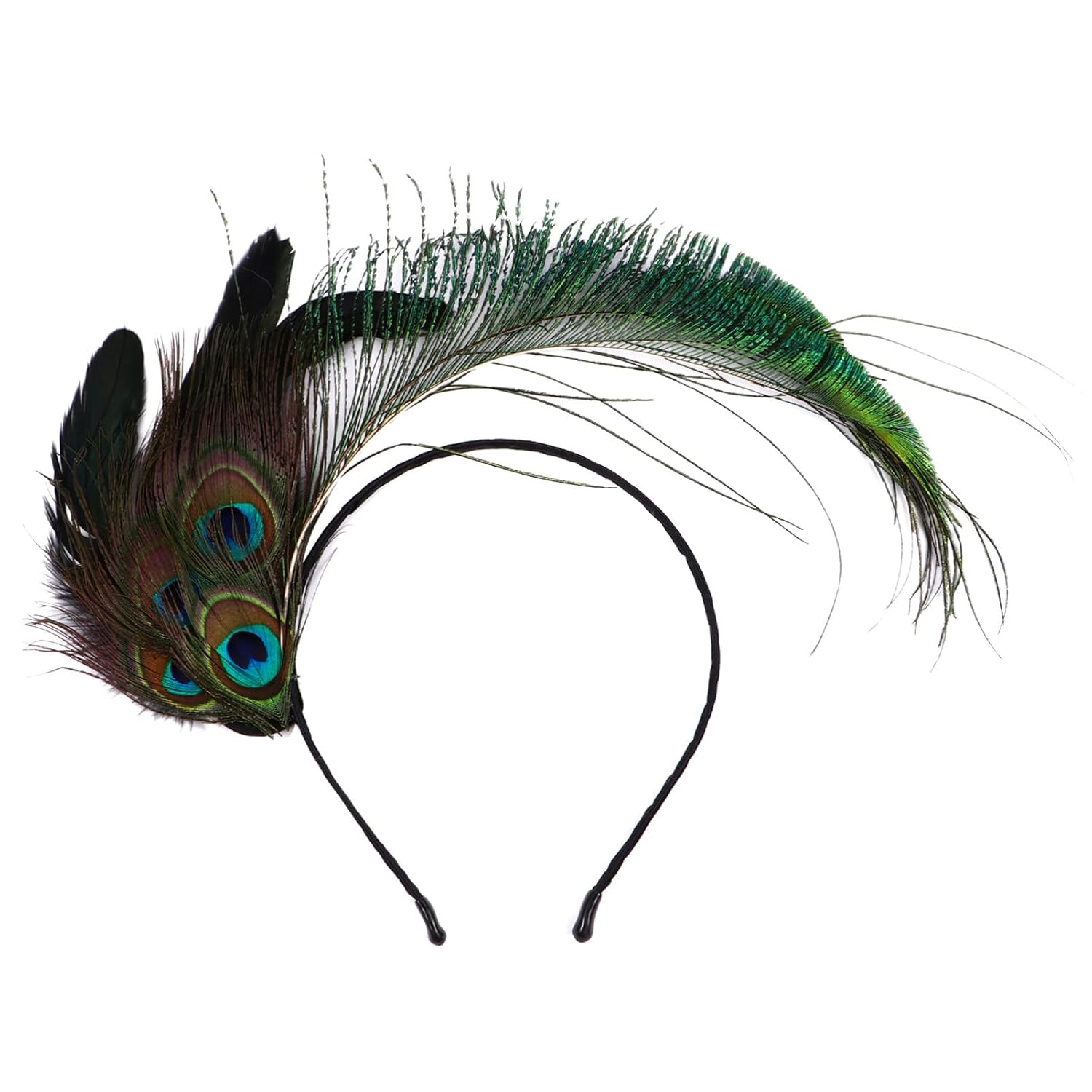 Zkca 1920s Flapper Peacock Feathered Headband Roaring 20s Headpiece ...