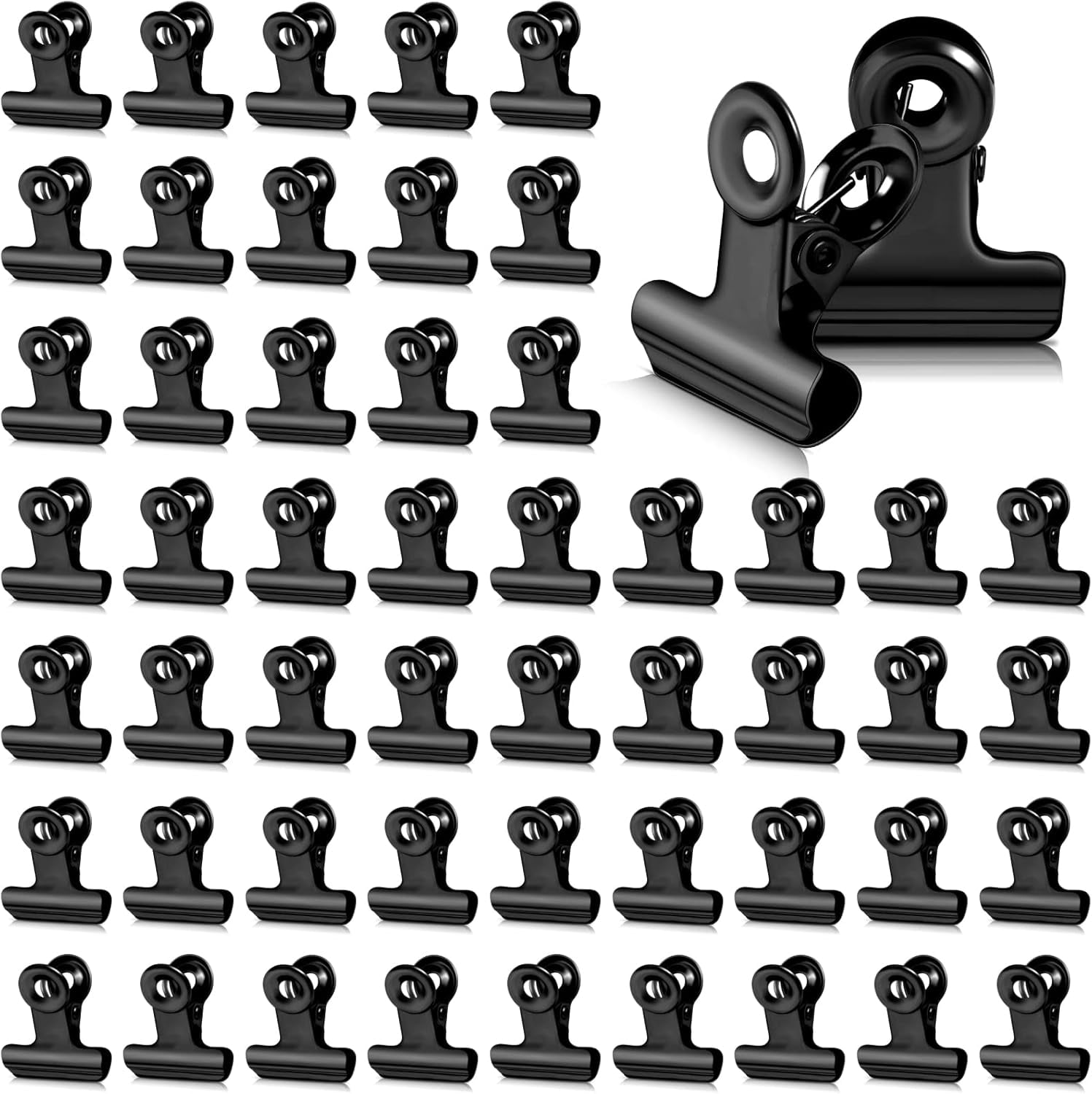Zkca 200 Pieces Metal Clips Hinge Clips 0.87 Inch Small Bull Binder for ...