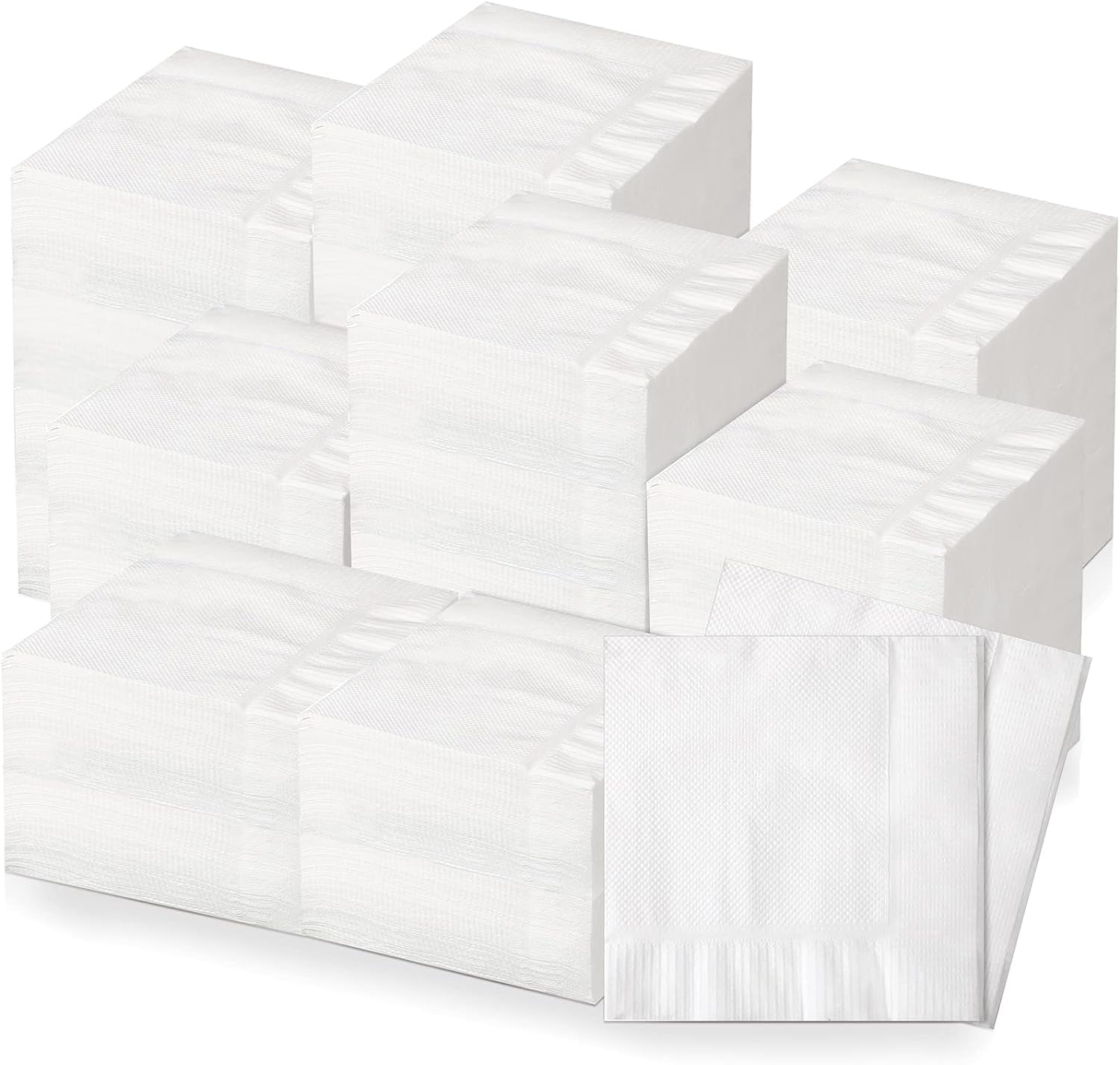 Zkca 2000 Count Cocktail Napkins Bulk White Cocktail Napkins Paper 1 ...
